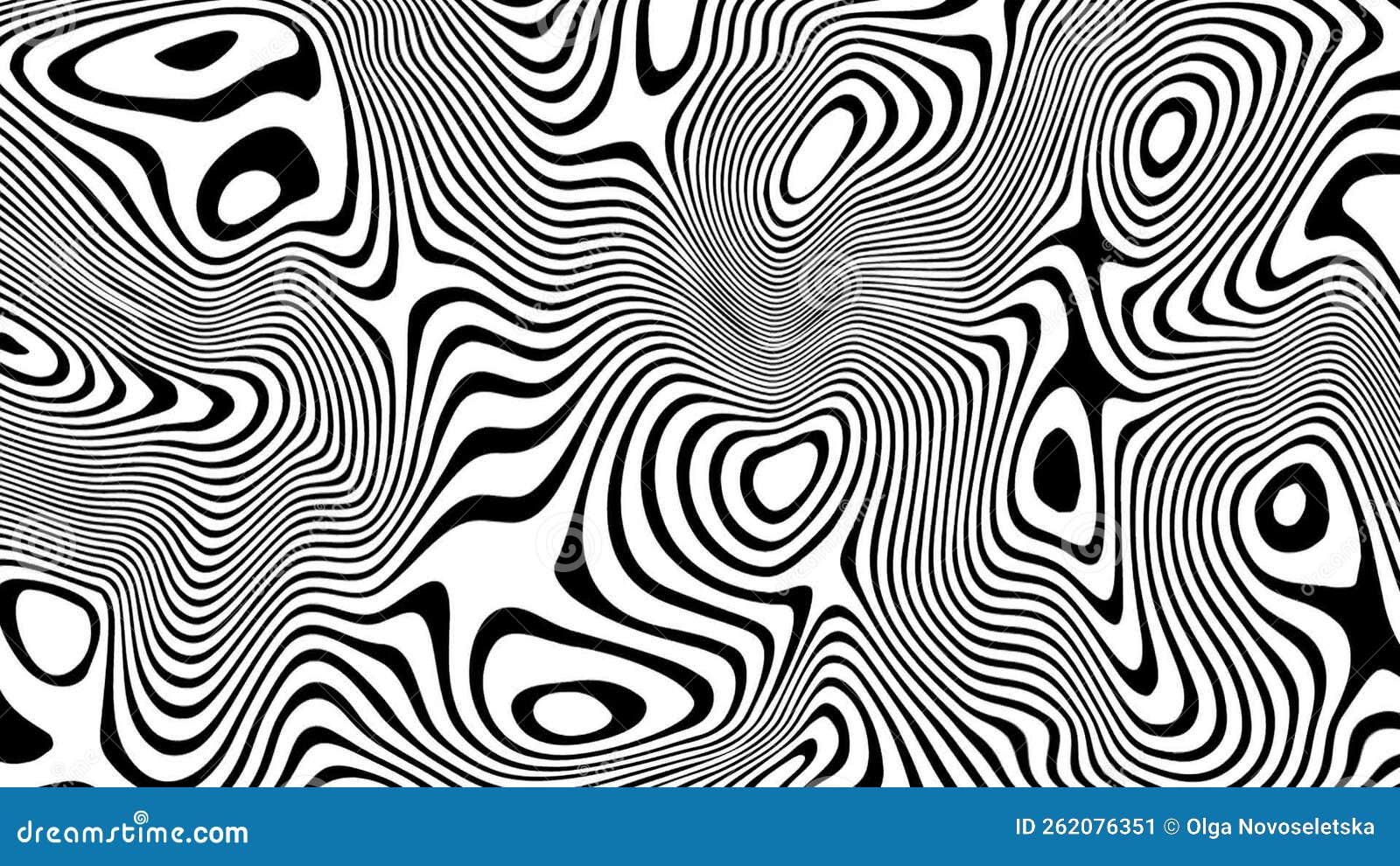Striped Wave Animation. Black White Liquid Line Animated Pattern Stock ...