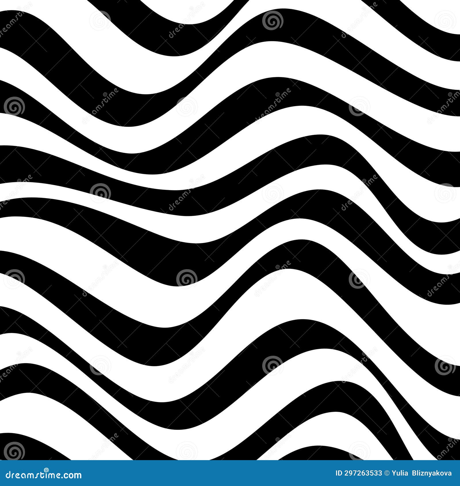 Striped Wave Pattern. Linear Abstract Zebra Background Stock ...