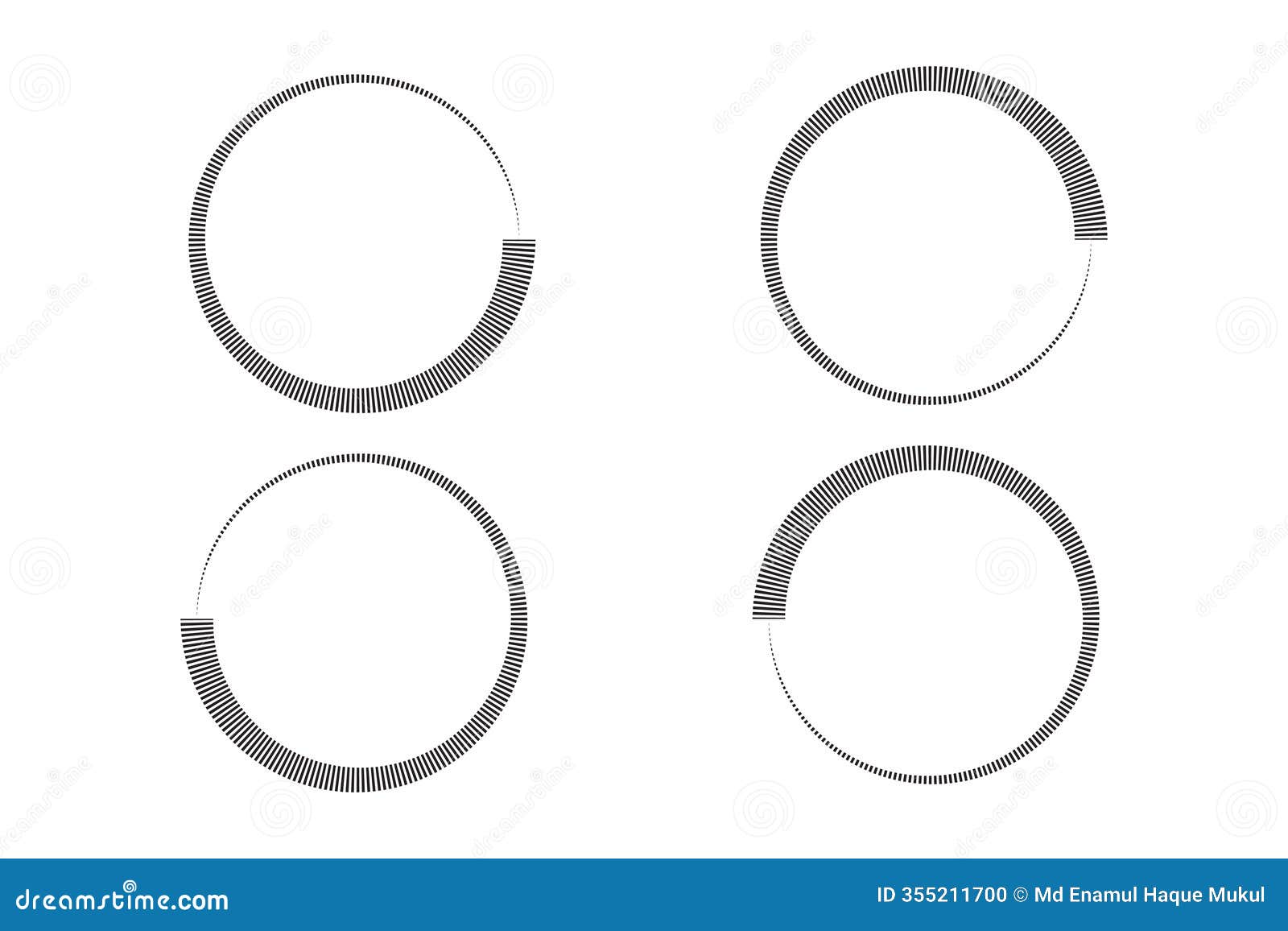 Stripes Around the Circle Logo Countdown Graphic of a Partially Filled ...