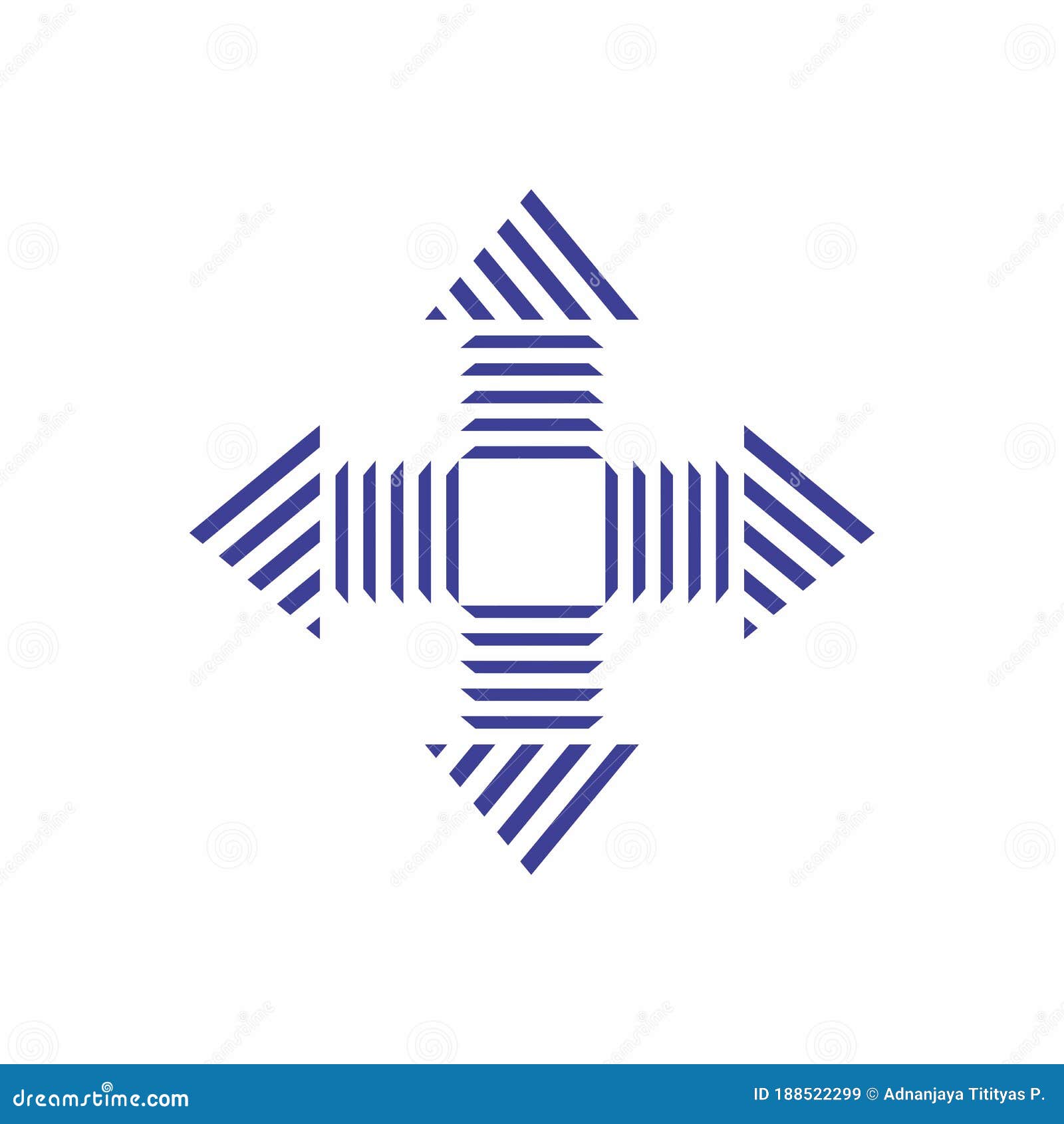 Stripes Arrows Square Four Direction Vector Stock Vector - Illustration ...