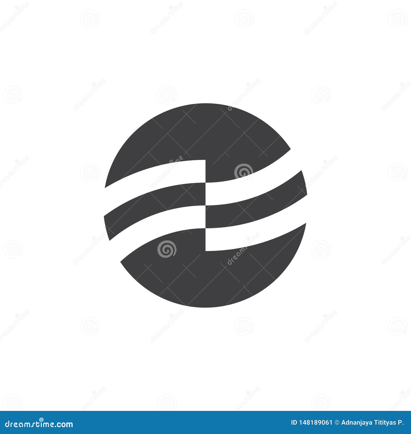 Stripes Curves Wavy Abstract Geometric Logo Vector Stock Vector ...