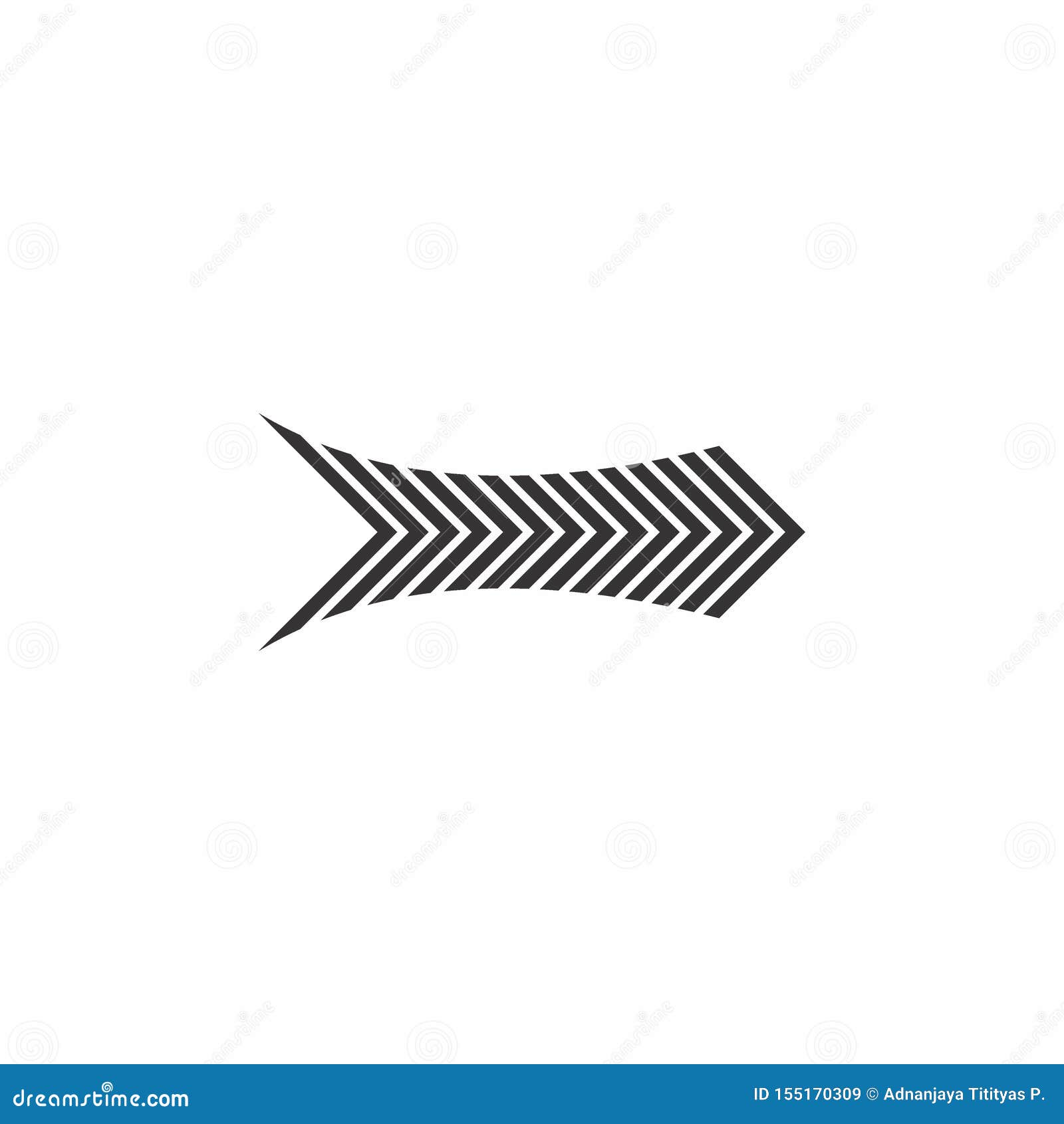 Stripes Geometric Arrow Right Direction Vector Stock Vector ...