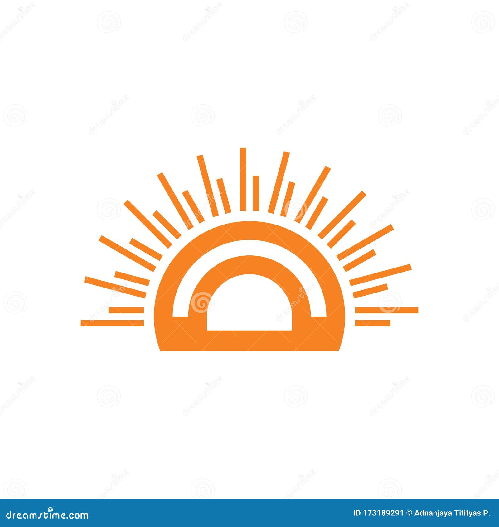Stripes Geometric Circle Sun Rays Symbol Logo Vector Stock Vector ...