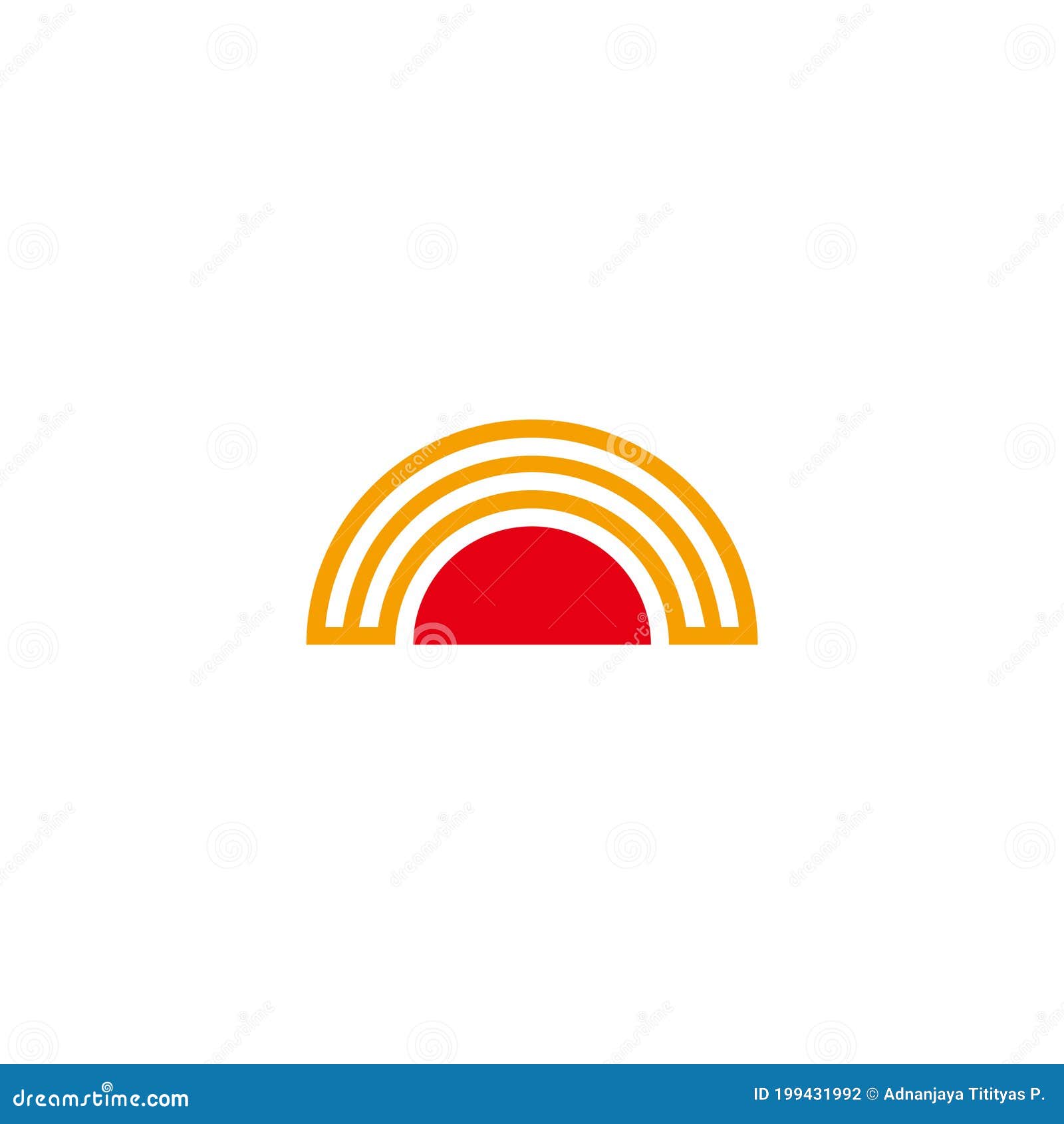 Stripes Geometric Sun Rise Symbol Logo Vector Stock Vector ...