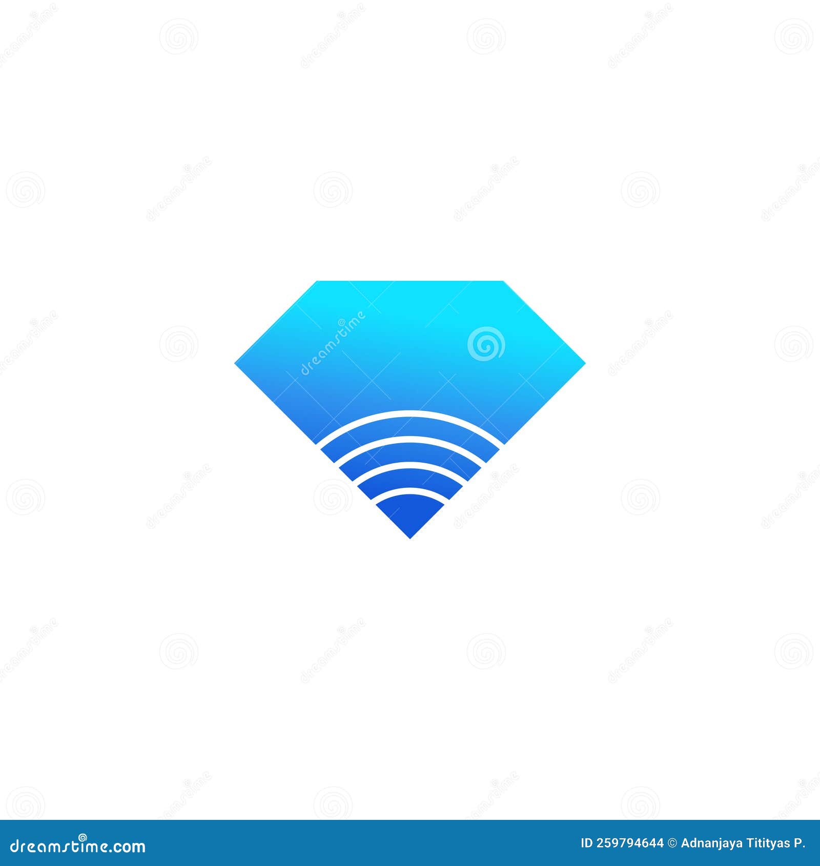 Stripes Gradient Blue Diamond Logo Vector Stock Vector - Illustration ...