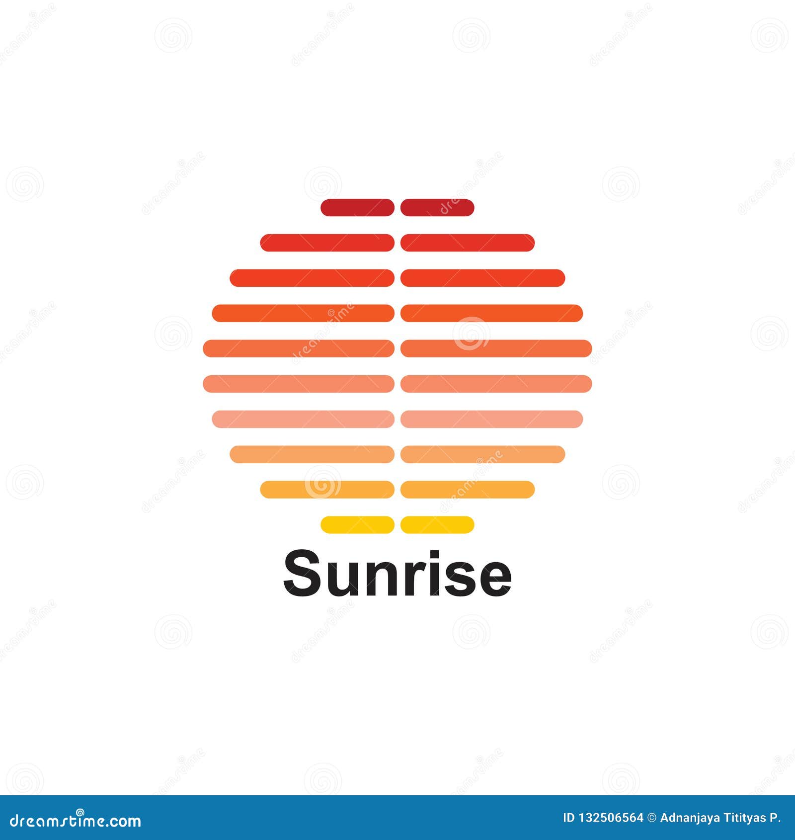 Stripes Gradient Sun Logo Vector Stock Vector - Illustration of ...