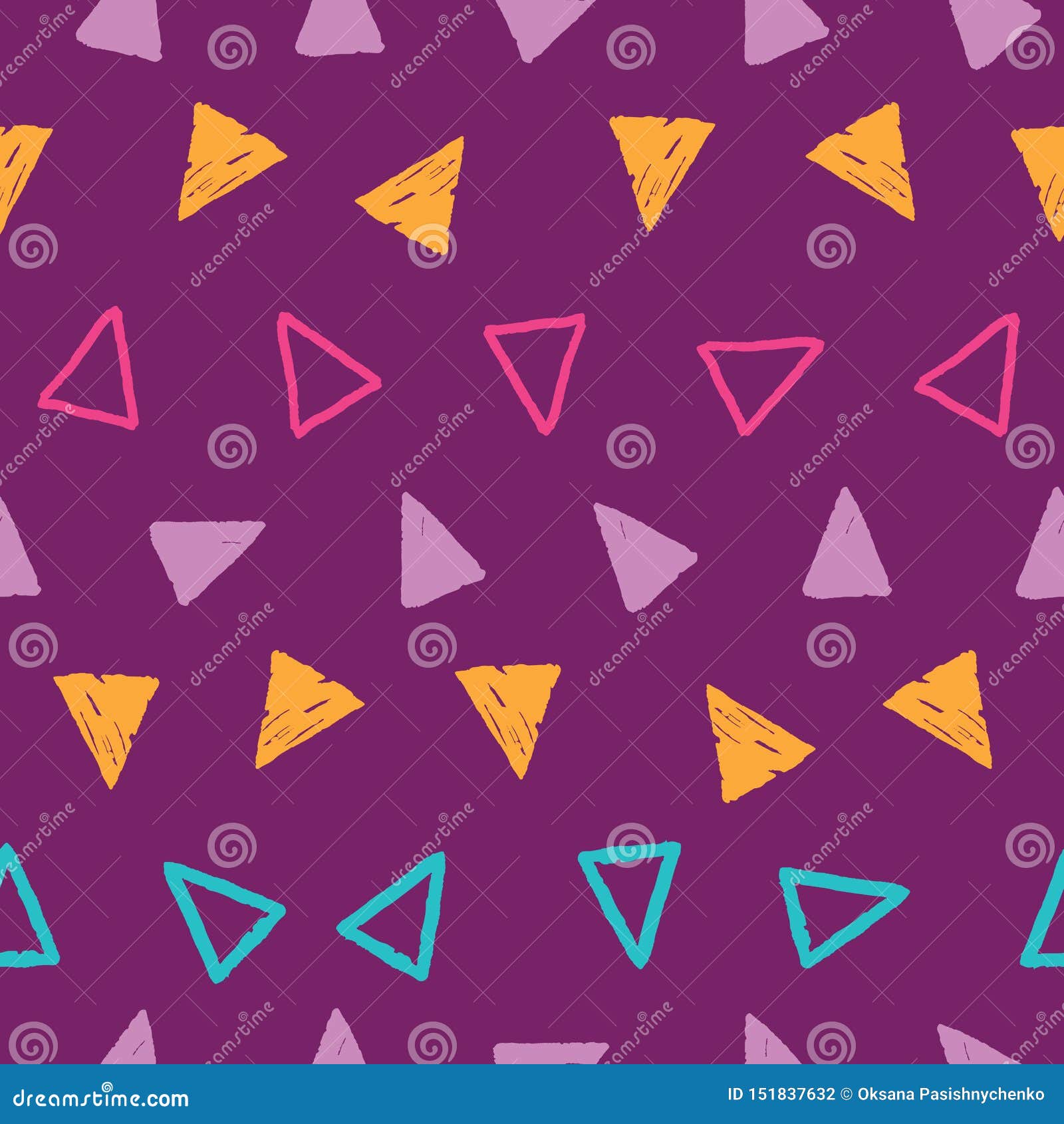 Stripes of Grunge Triangles on Repeat Pattern Stock Vector ...