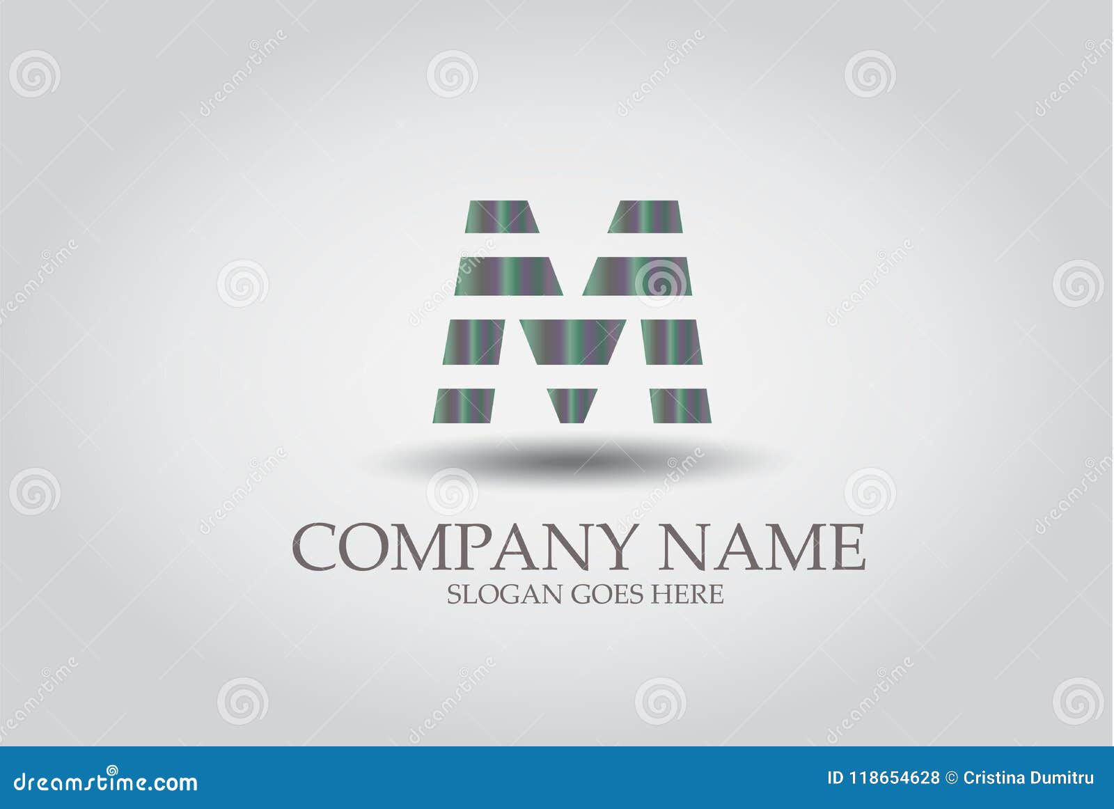 Stripes Letter M Icon Vector Design Element Template Stock Vector ...