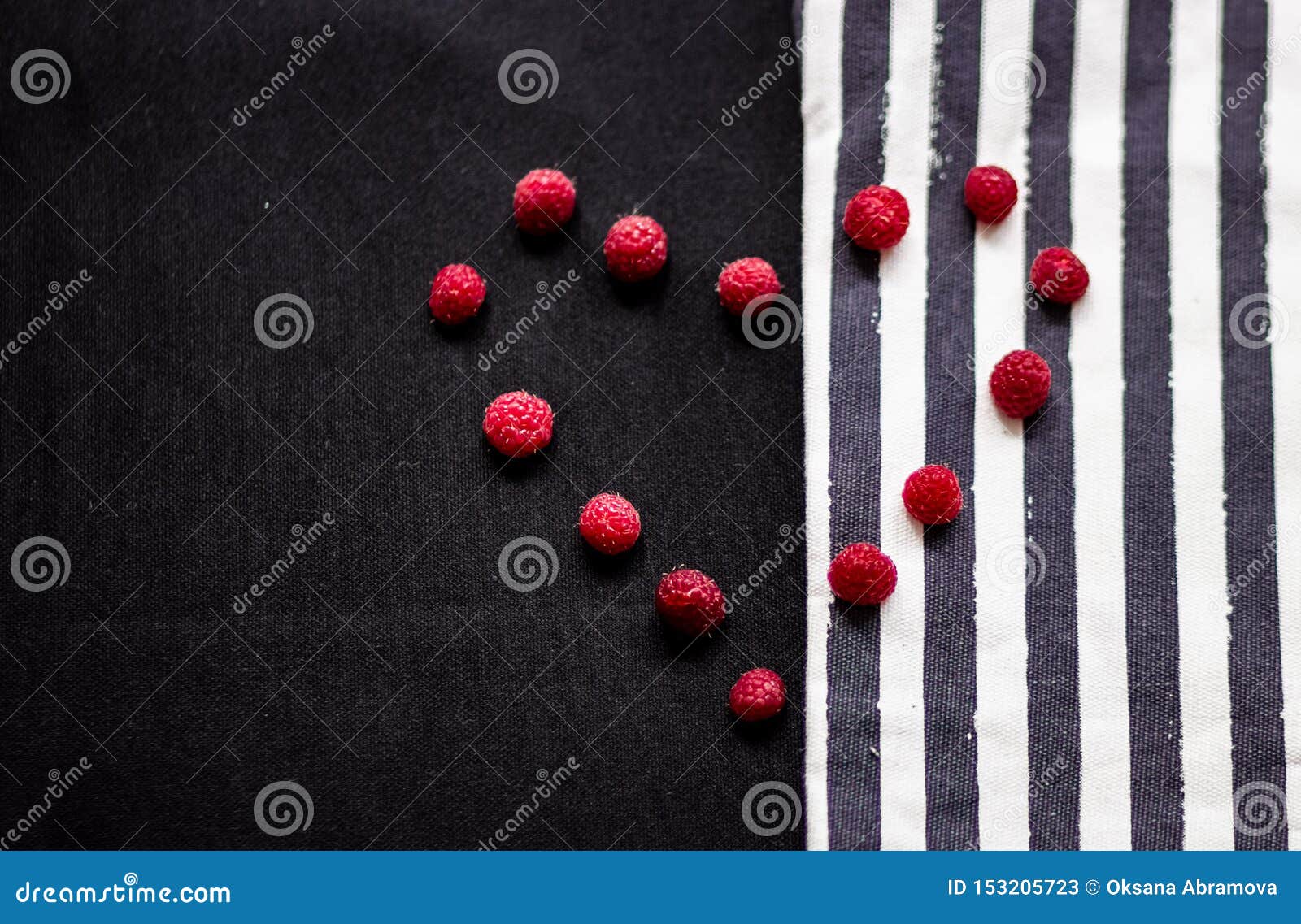 Strips and Raspberry on the Texture of the Fabric Stock Image - Image ...