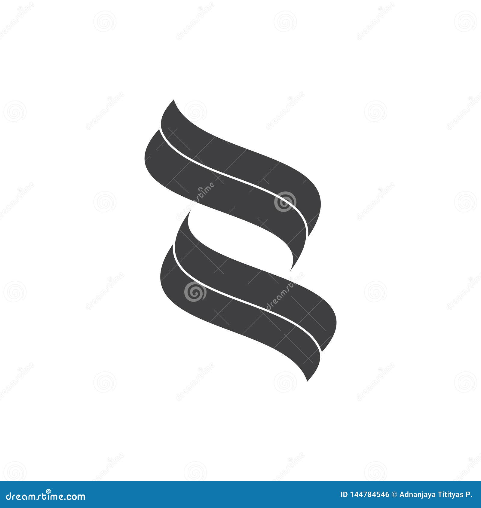 Stripes Motion Ribbon Shape Logo Vector Stock Vector - Illustration of ...