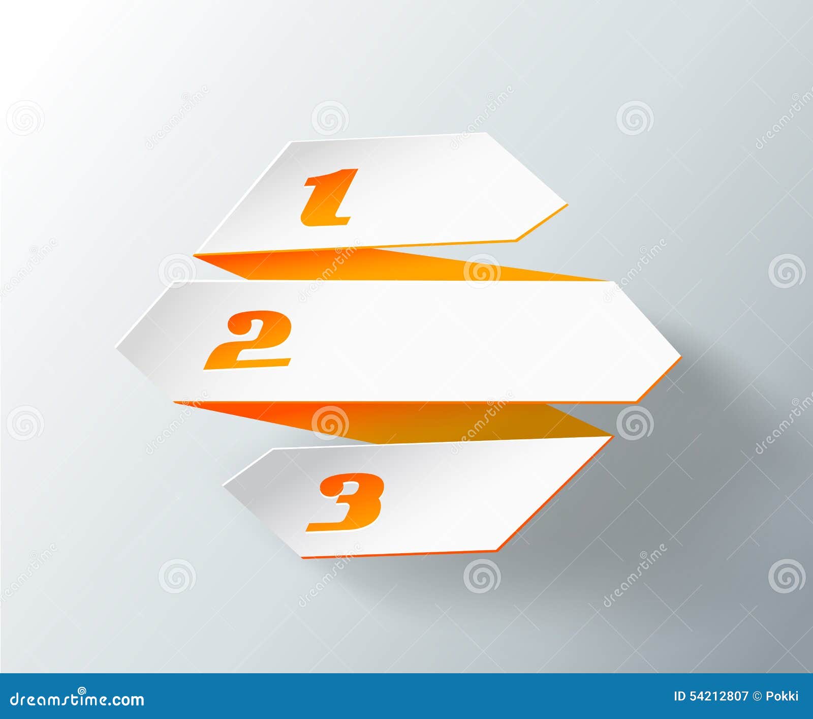3 Stripes of Papers with Place for Your Own Text. Stock Vector ...