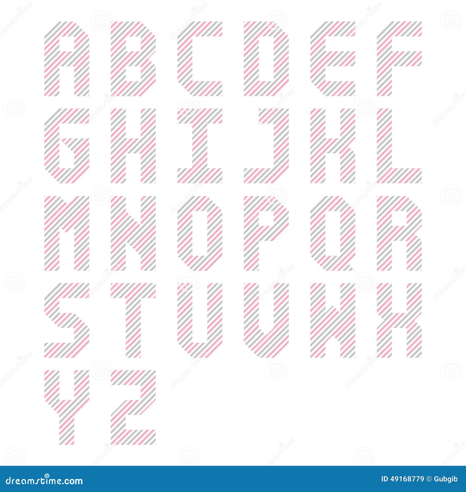 Stripes Pattern Alphabet Letters1 Stock Vector - Illustration of type ...