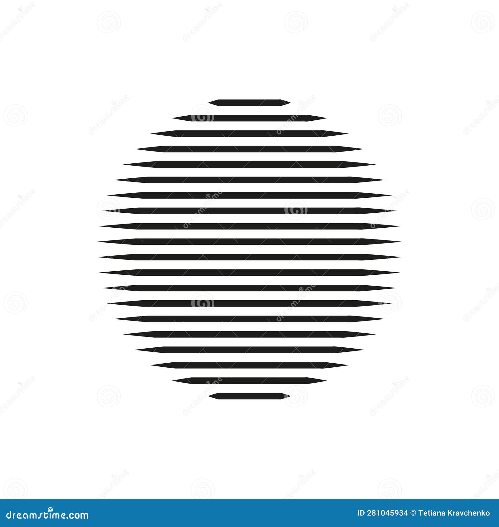 Stripes Pattern Circle, Lines Pattern Circle, Abstract Circle. Vector Illustration. Stock Image ...