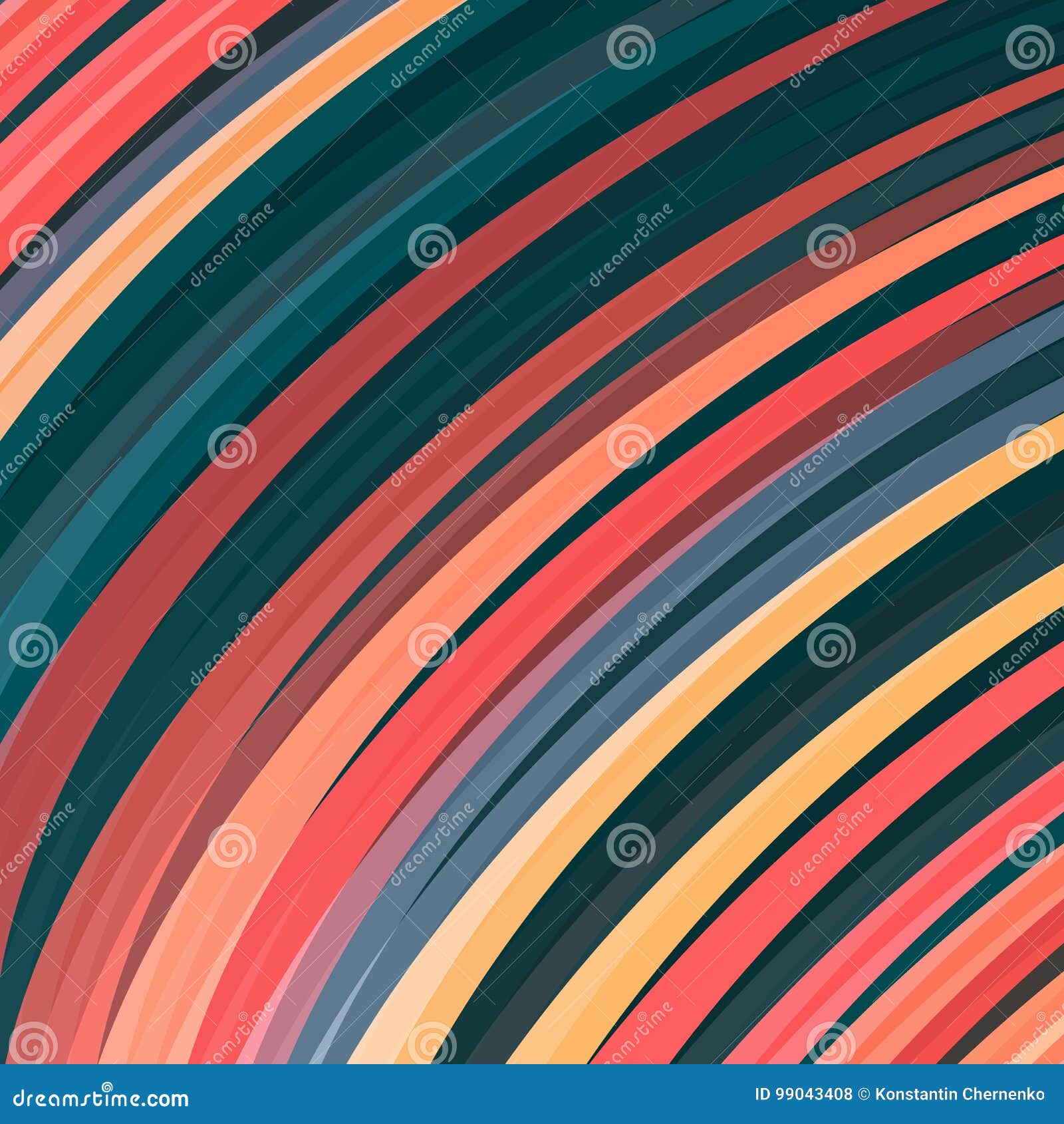 Stripes Pattern with Undulate Lines and Curves Background. Stock Vector ...