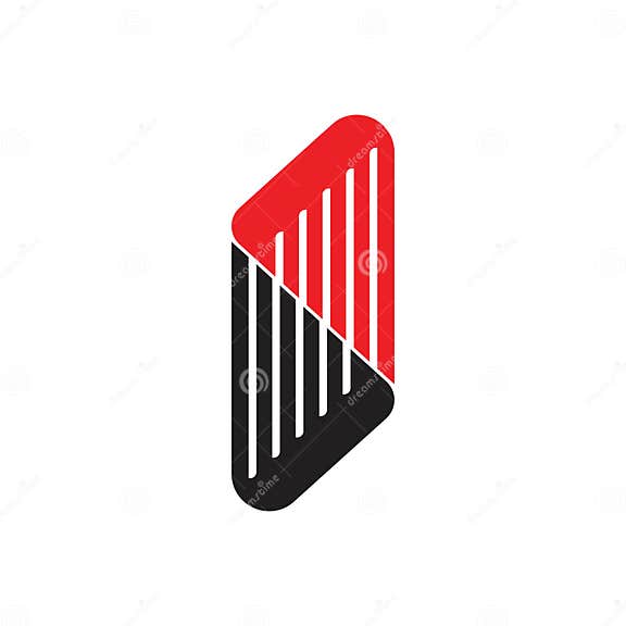 Stripes Trapeze Logo Vector Stock Vector - Illustration of pictogram ...