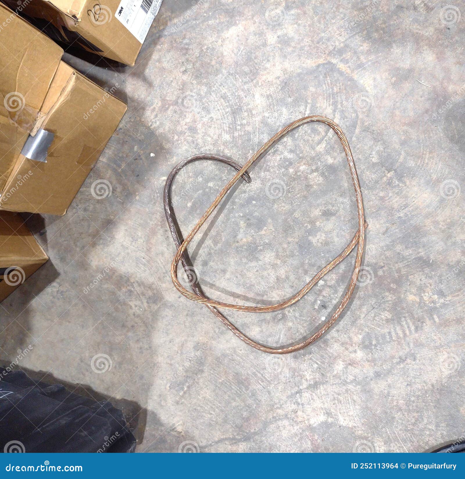 Stripped Copper Wire Inside Industrial Warehouse Stock Photo - Image of ...