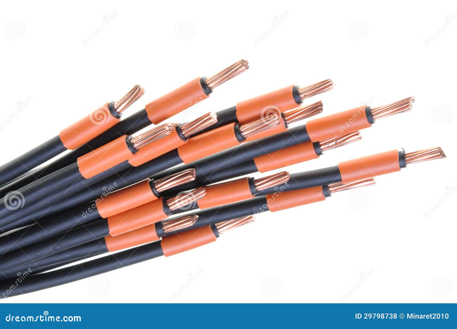 Stripped electrical cables stock photo. Image of concept - 29798738
