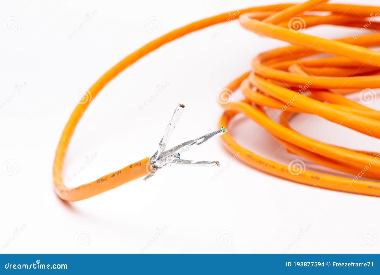 Stripped Ethernet Cable With Twisted Wires Royalty-Free Stock Photo ...