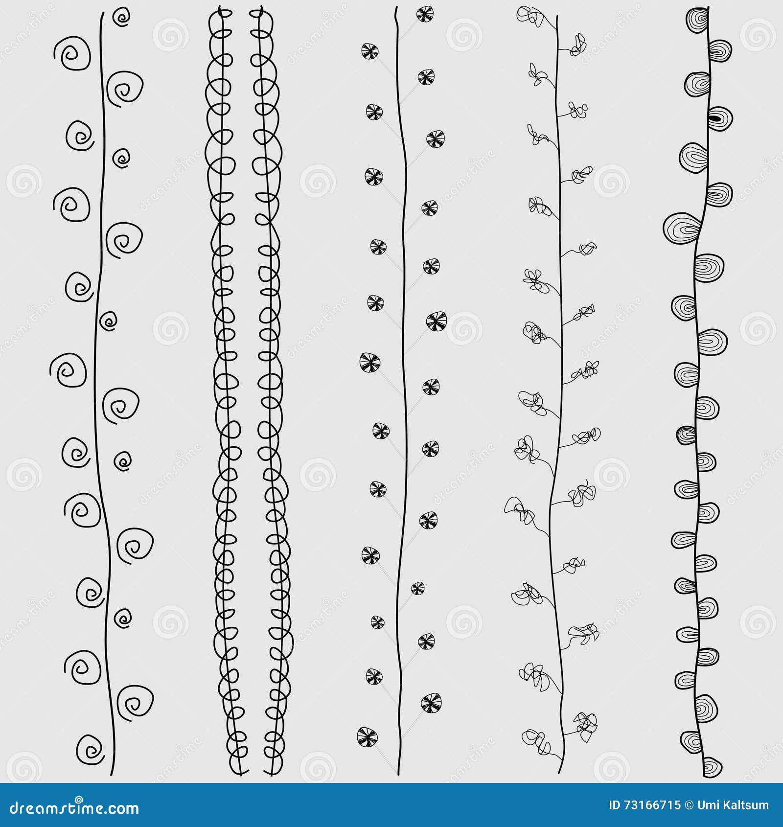 Stripped Line Doodle Hand Drawn Stock Vector - Illustration of abstract ...