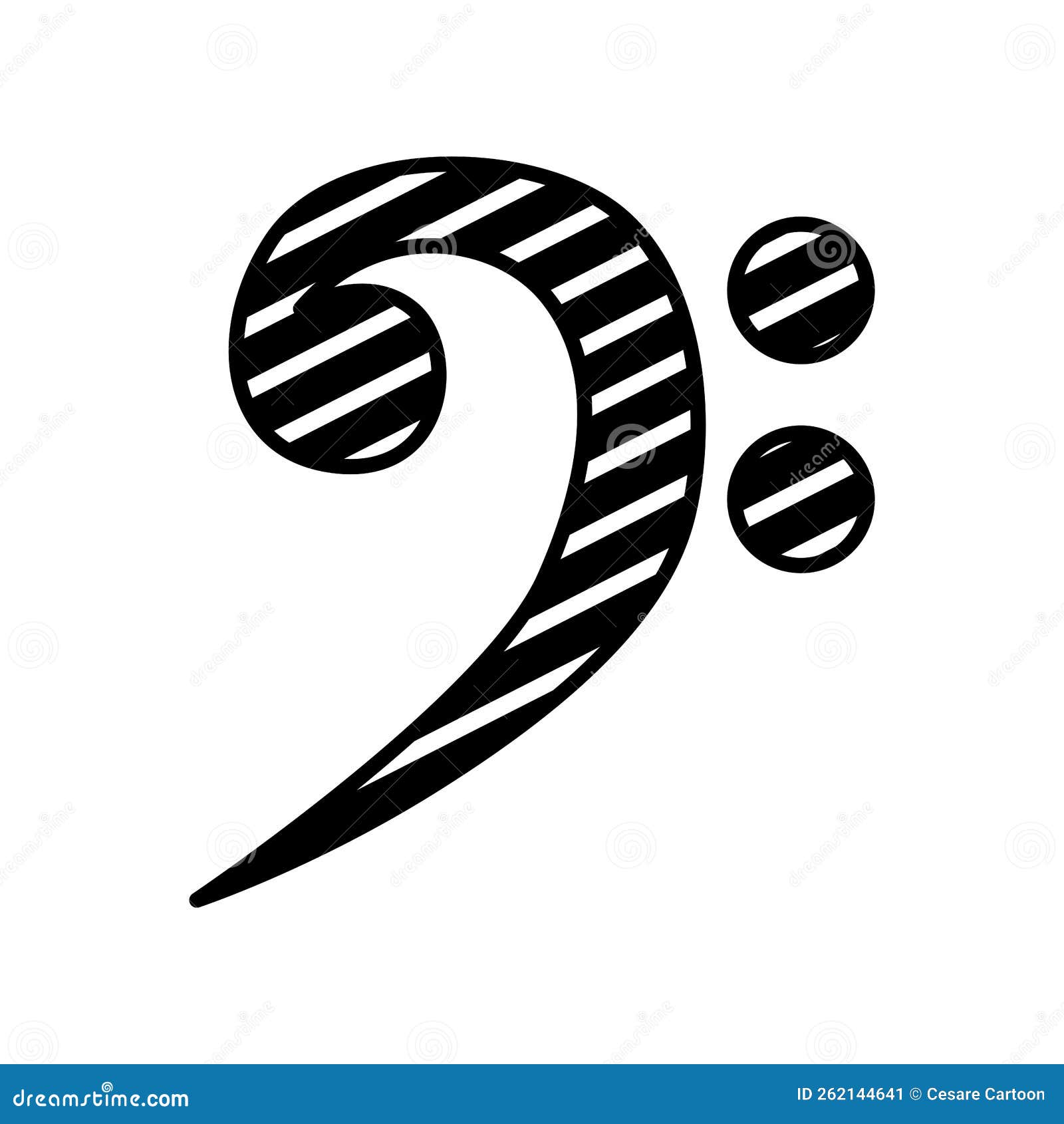 Stripped musical note stock vector. Illustration of design - 262144641