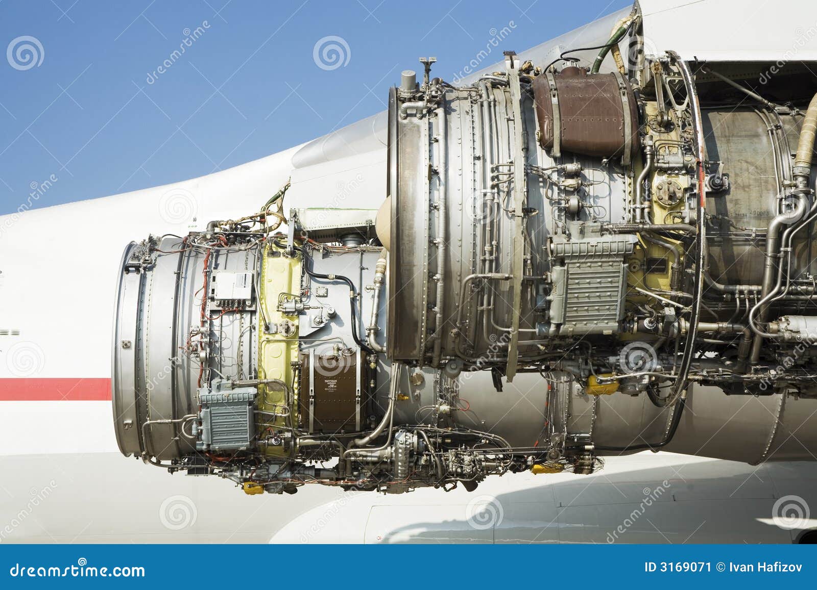 Stripping airplane engine stock image. Image of background - 3169071