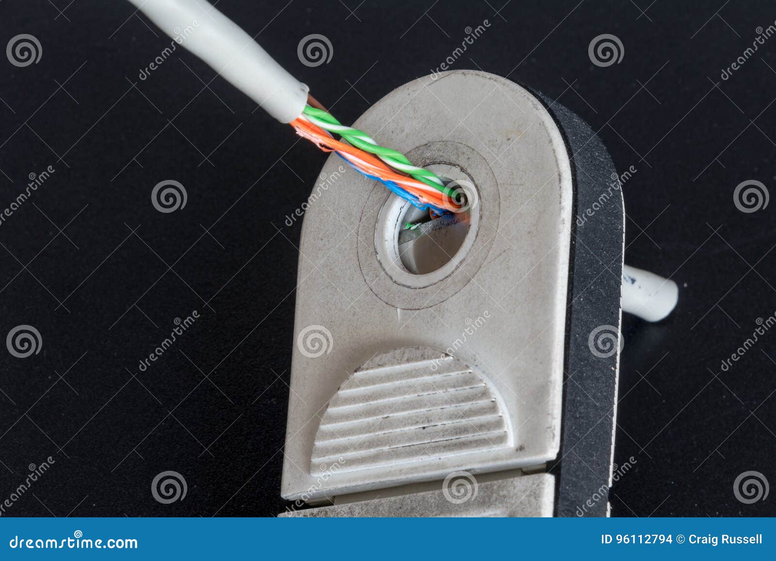 Stripped Ethernet Cable With Twisted Wires Royalty-Free Stock Photo ...