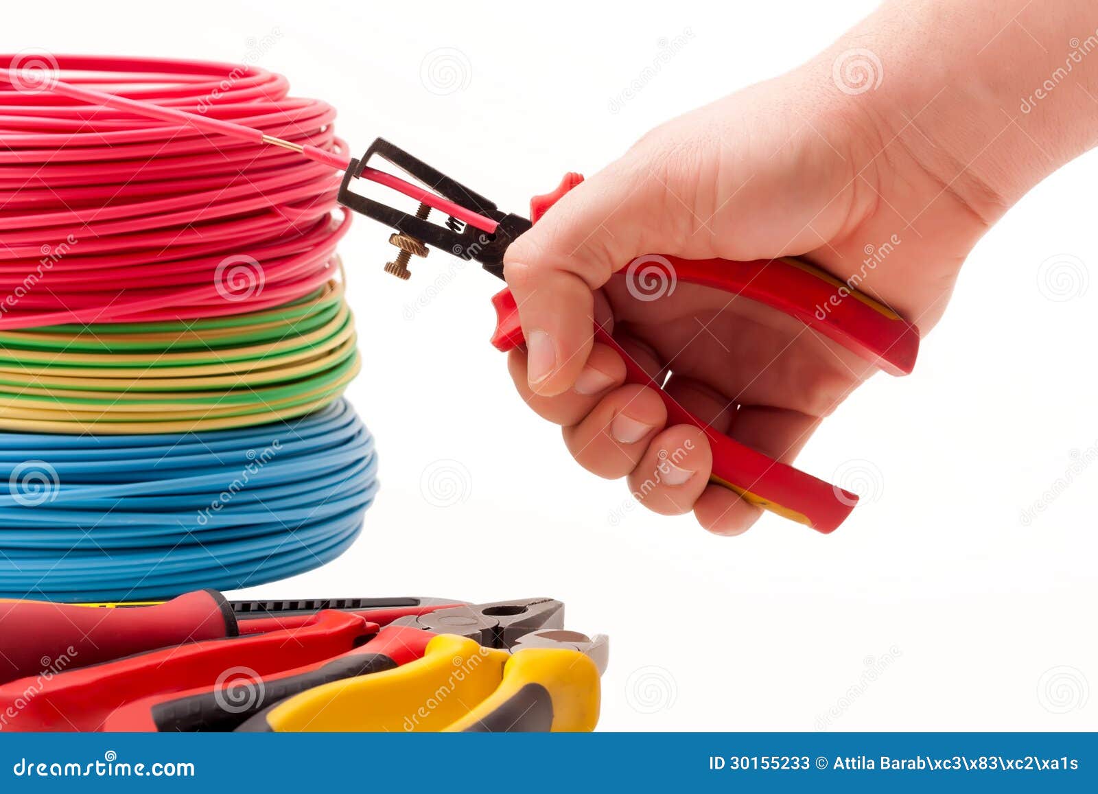 Wire stripping plier stock image. Image of pliers, equipment - 30155233