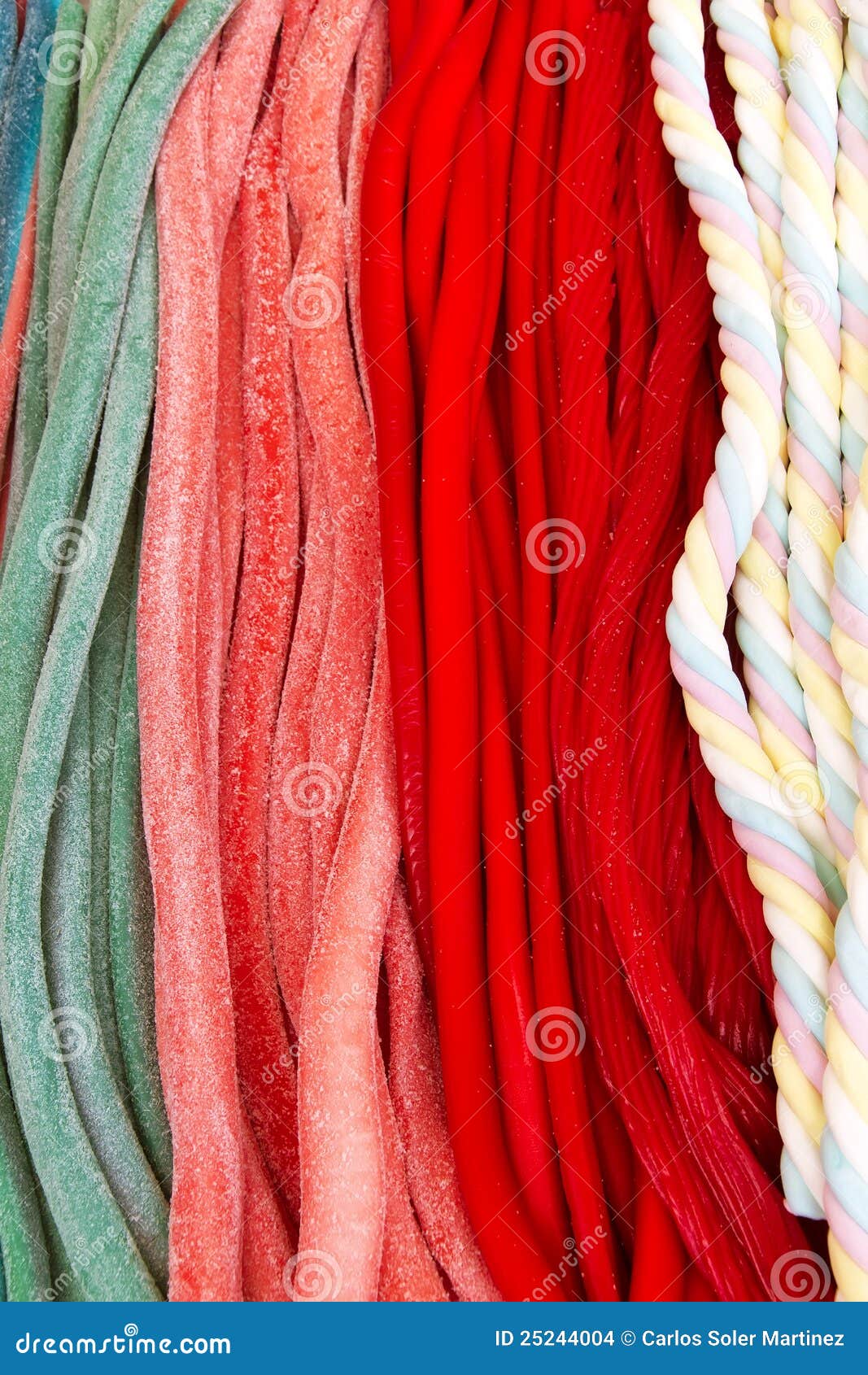 Strips of candy colors stock photo. Image of jujube, confection - 25244004