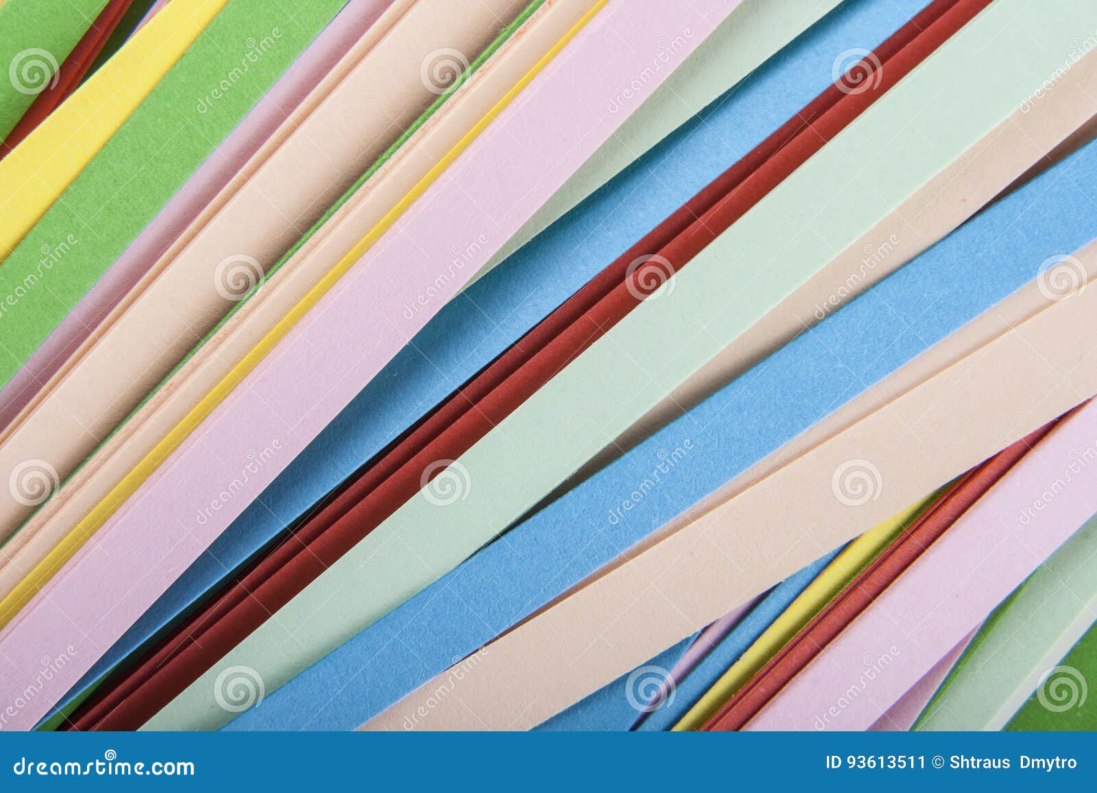 Strips of colored paper stock image. Image of strips - 93613511