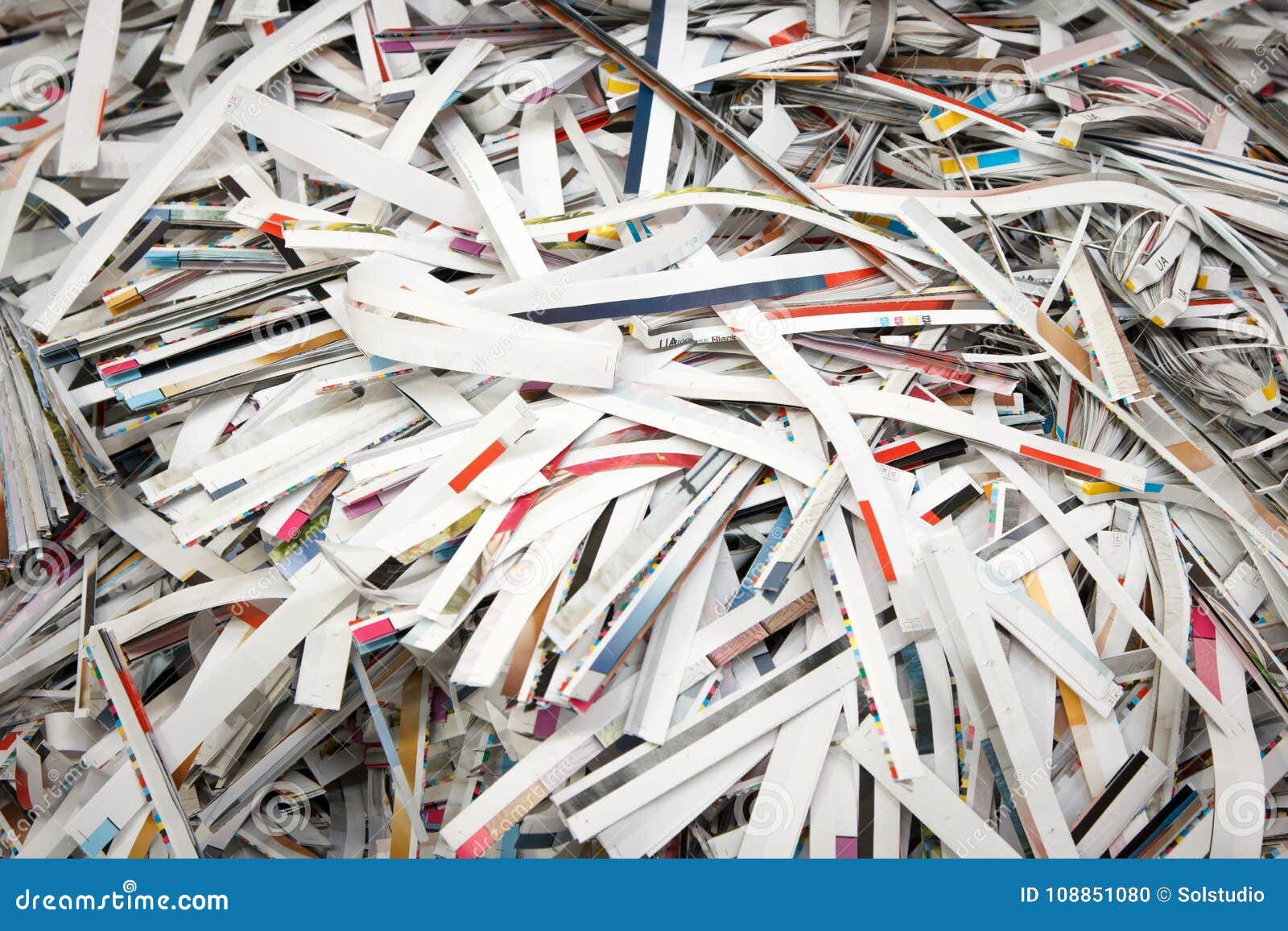 Strips of colored paper stock photo. Image of polygraphy - 108851080