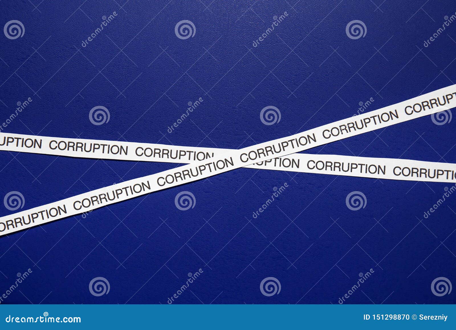 Strips of Paper with Words CORRUPTION on Blue Background Stock Photo ...