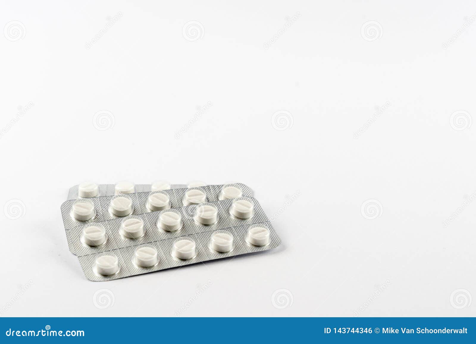 Strips with Pills in Blister Pack Stock Photo - Image of headache ...