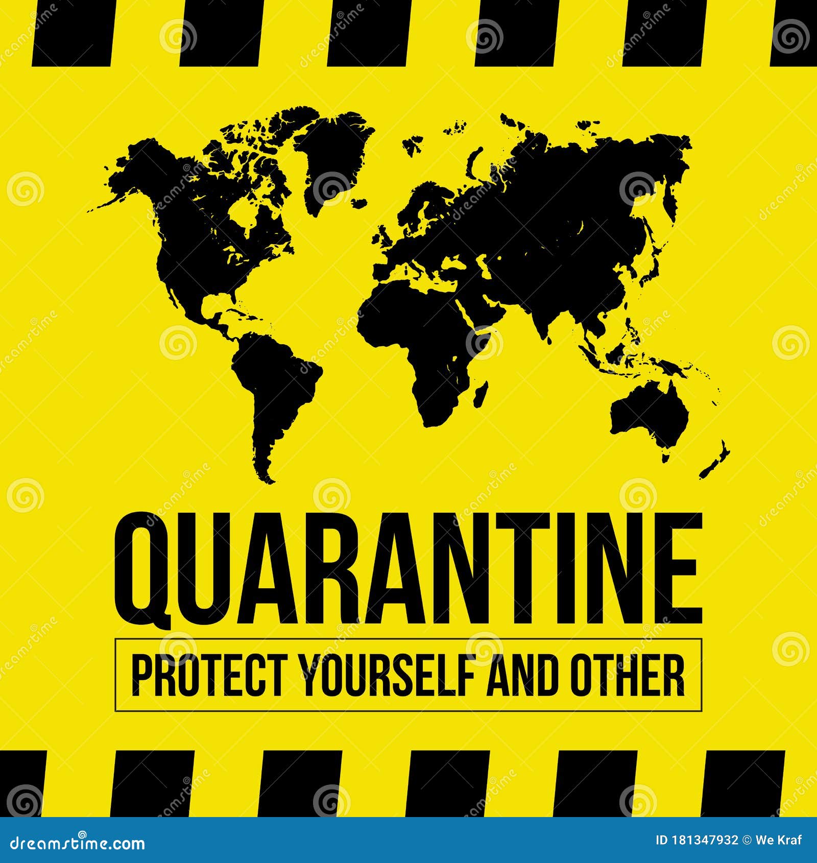 Strips of Quarantine. Warning Coronavirus Quarantine Yellow and Black ...