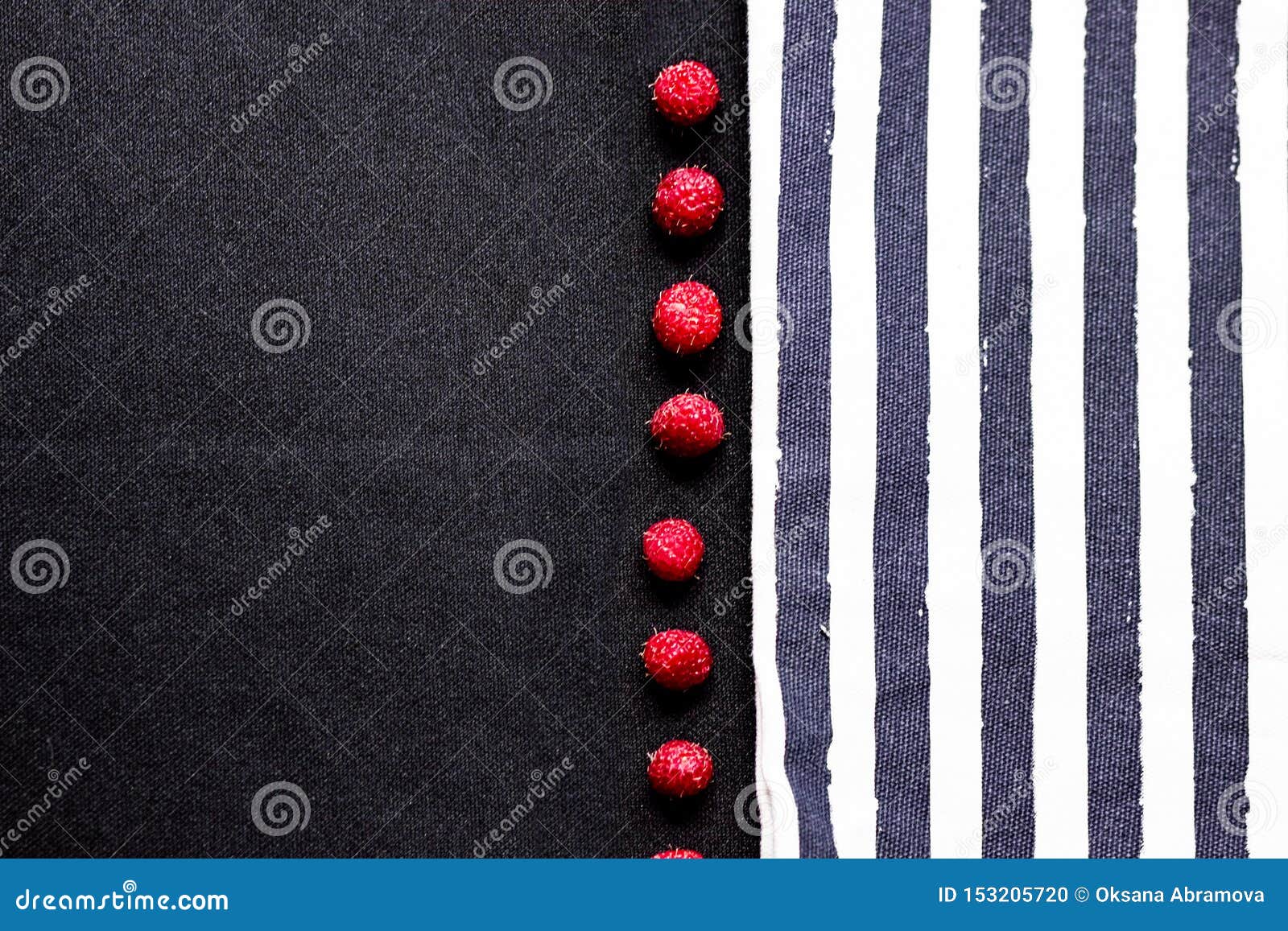Strips and Raspberry on the Texture of the Fabric Stock Photo - Image ...