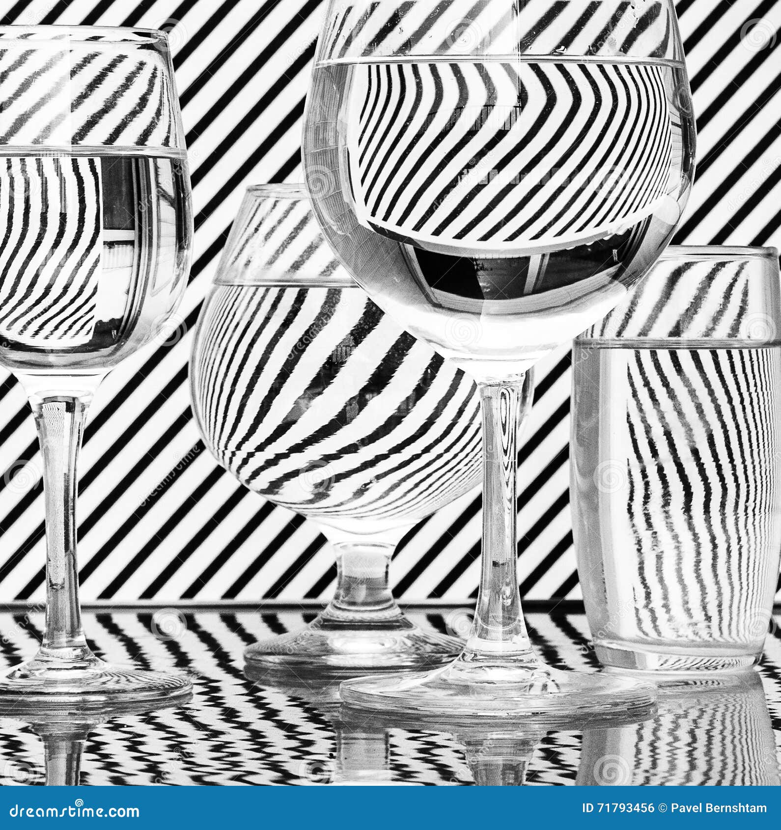 Strips refraction in water stock photo. Image of water - 71793456