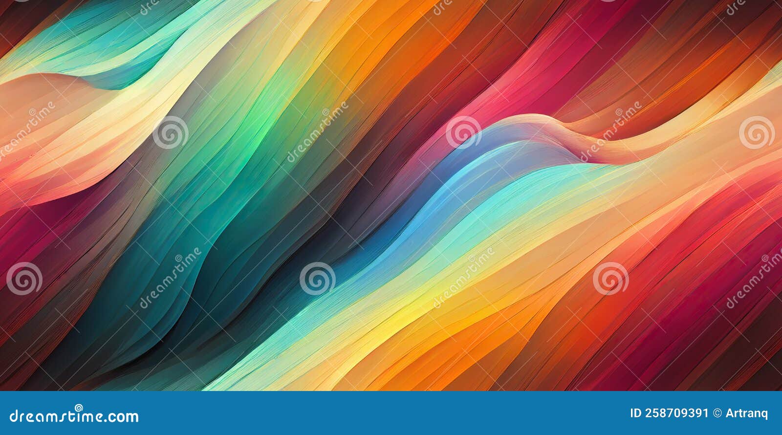 Strips of Various Colors Flowing in a Gradient, Seamless Texture Stock ...
