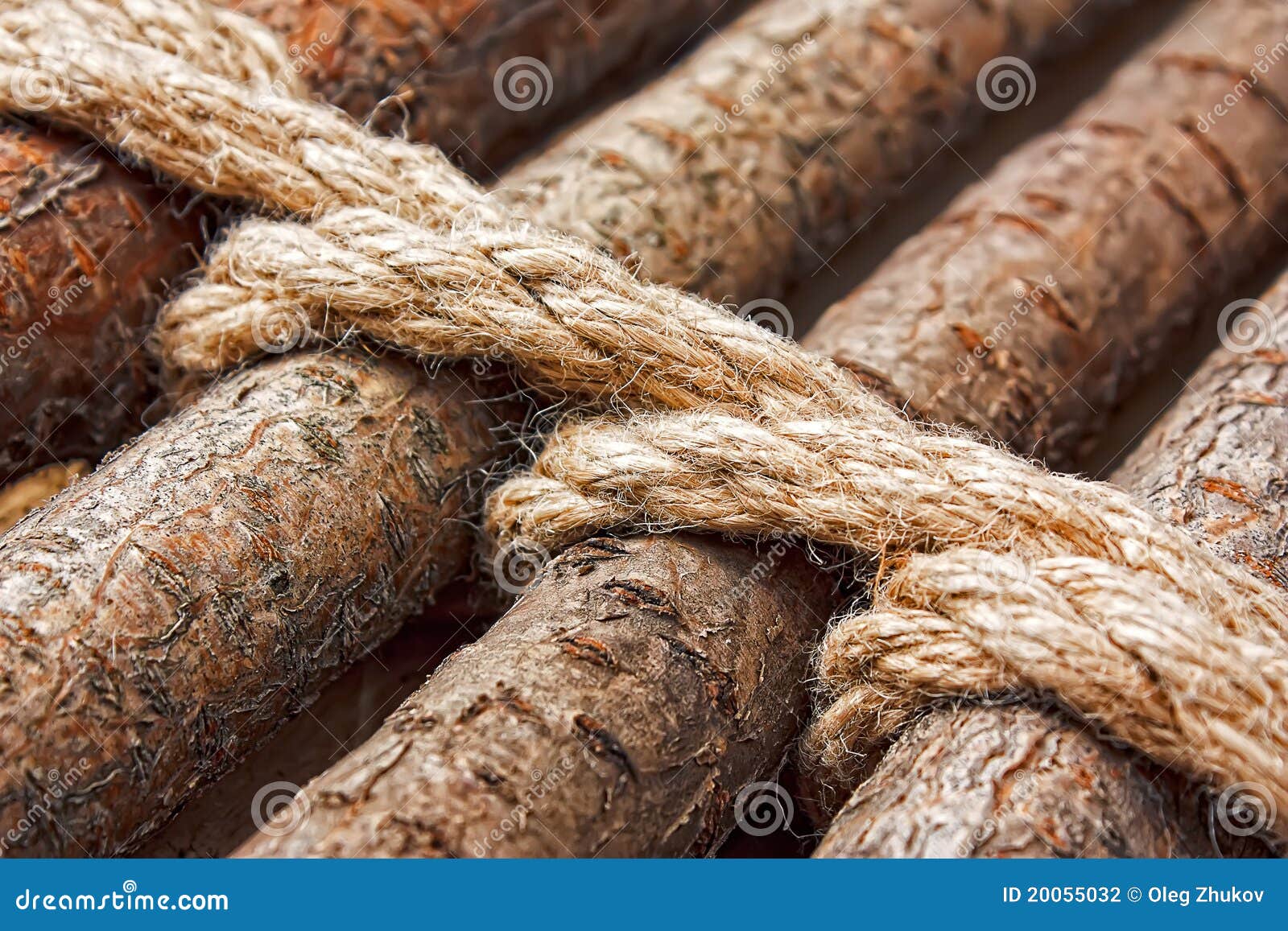 Strips of Wood Bound with Rope Stock Photo - Image of fashioned ...