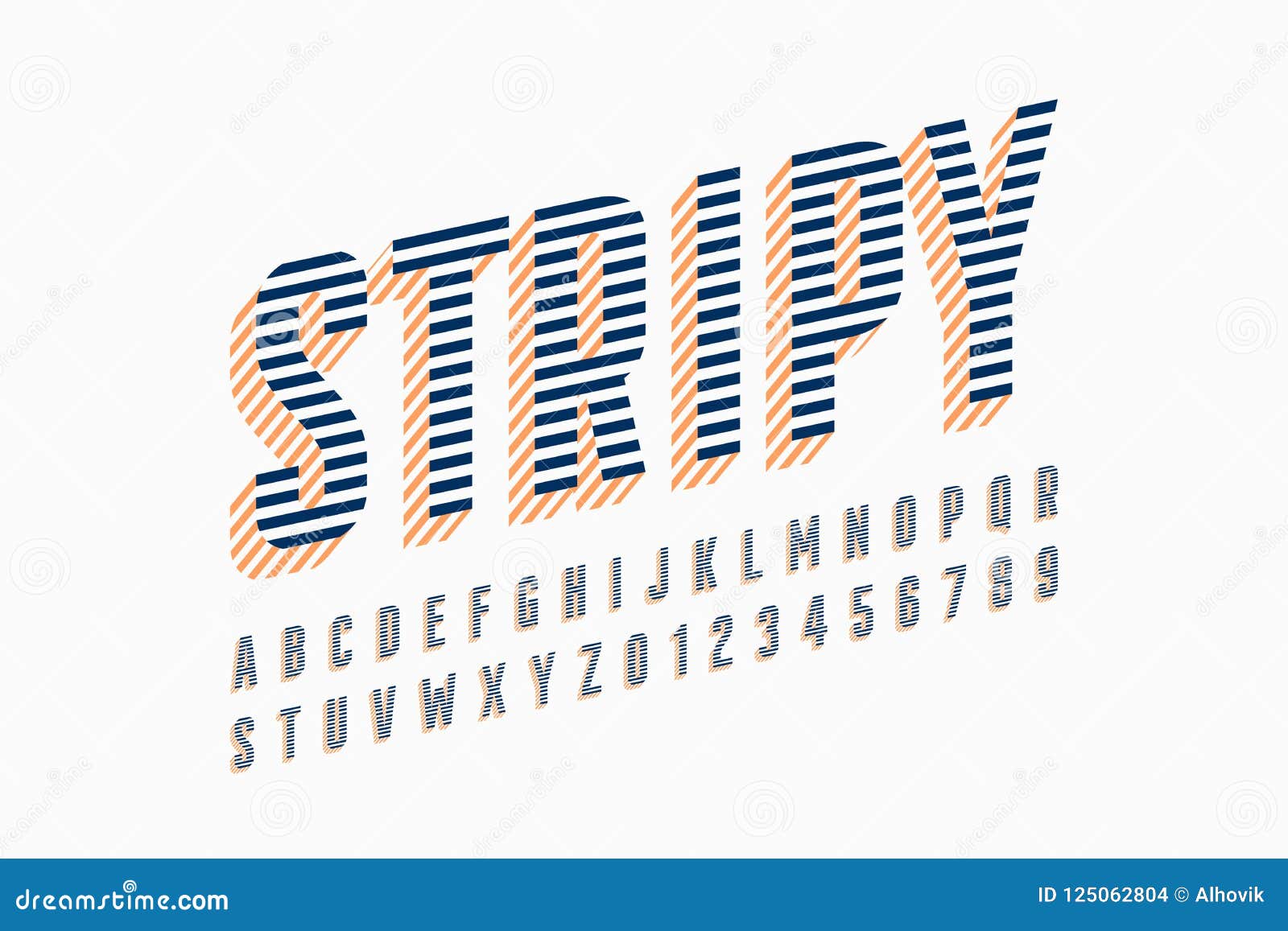 Stripy font design stock vector. Illustration of creative - 125062804