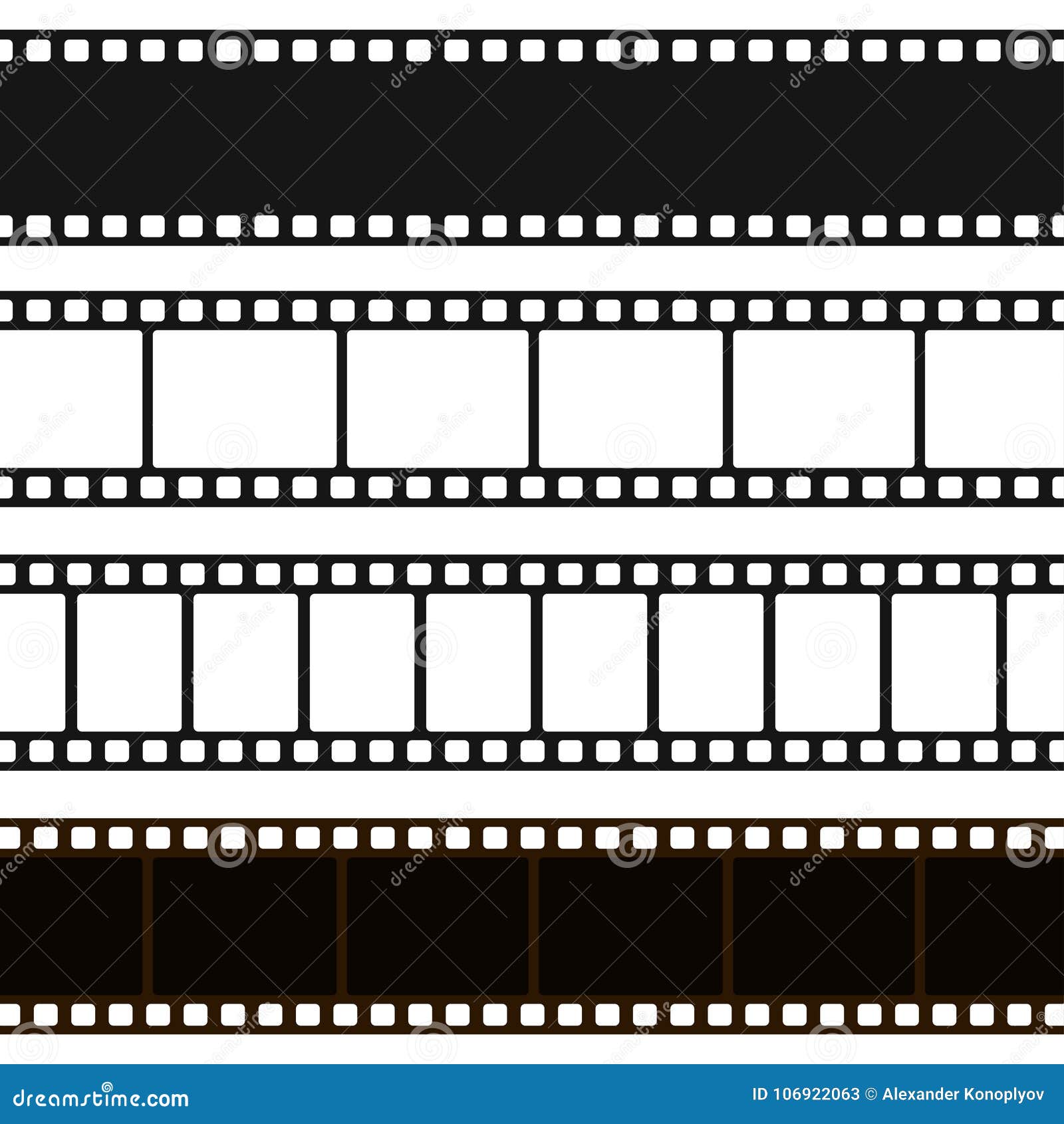 Striscia in Bianco E Nero Del Film Illustrazione Vettoriale ...