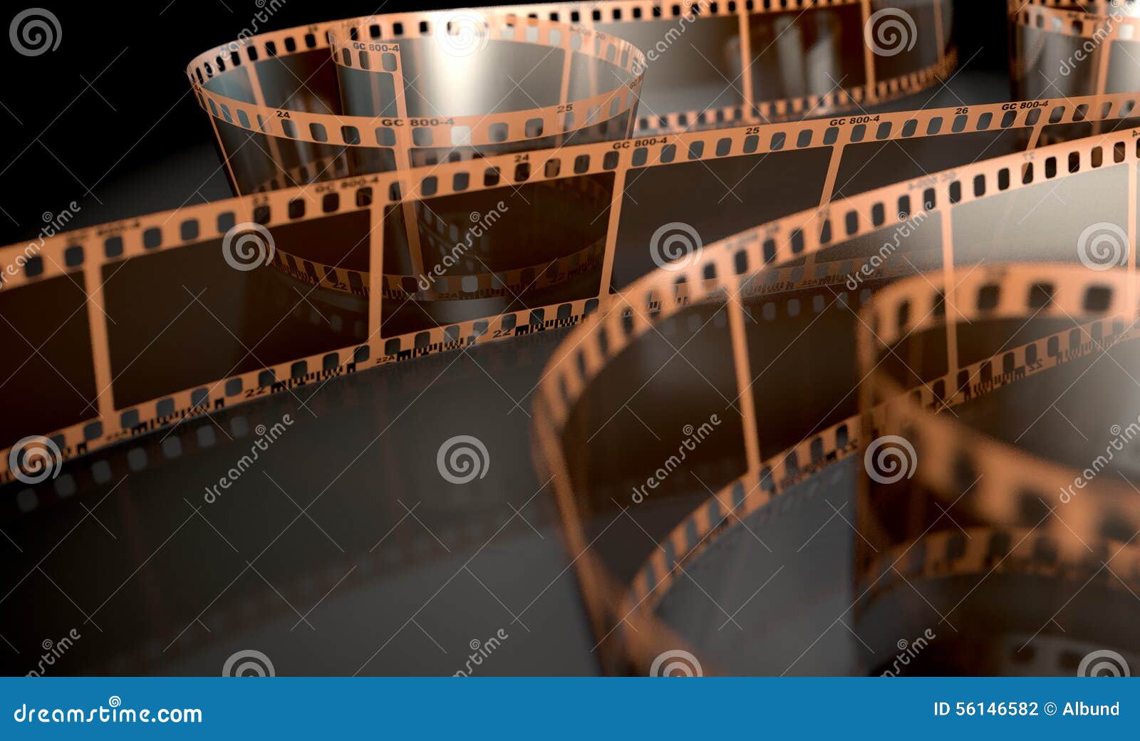 Striscia Di Pellicola Arricciata Illustrazione di Stock - Illustrazione ...