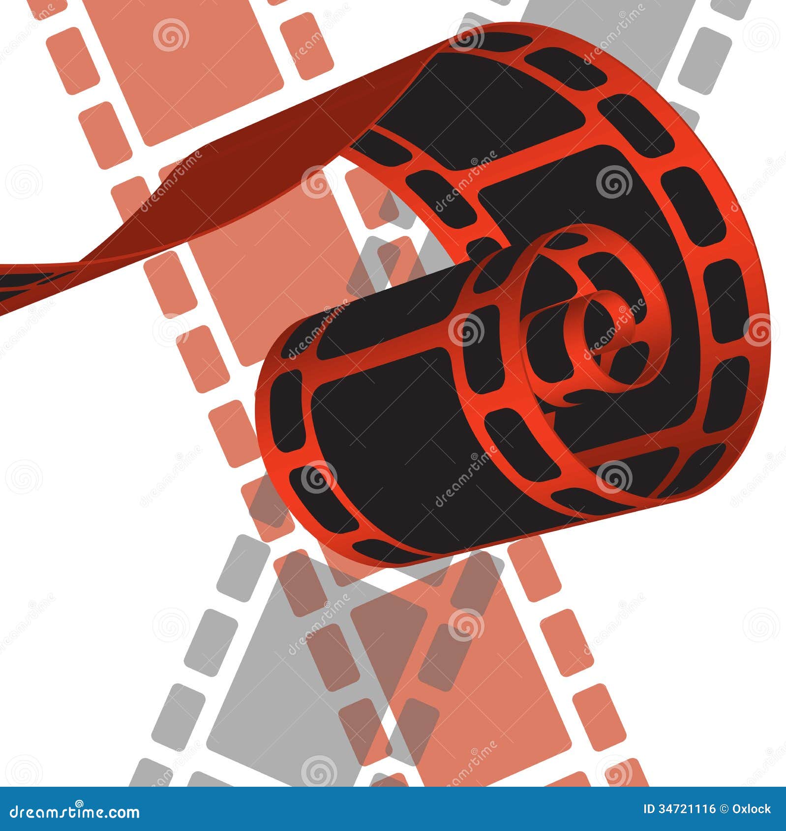 Striscia Di Pellicola Rossa Illustrazione Vettoriale - Illustrazione di ...