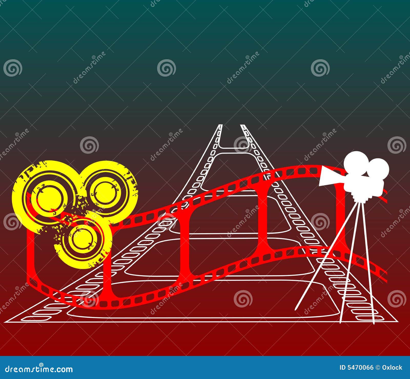 Striscia Rossa Della Pellicola Illustrazione Vettoriale - Illustrazione ...