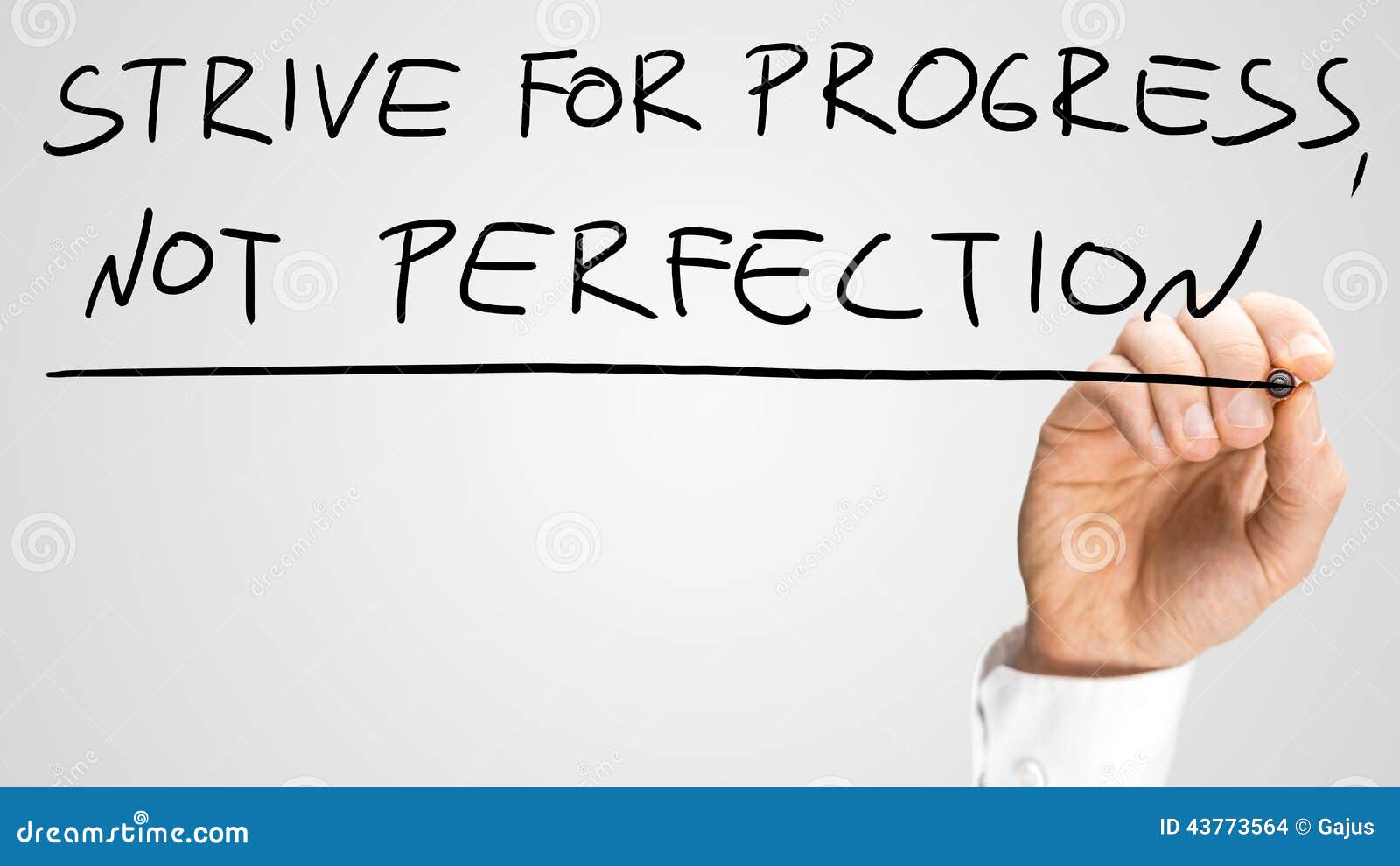 Progress Or Perfection Symbol. Businessman Writing Words Strive For ... Progress Or Perfection Symbol. Businessman Writing Words Strive For ...