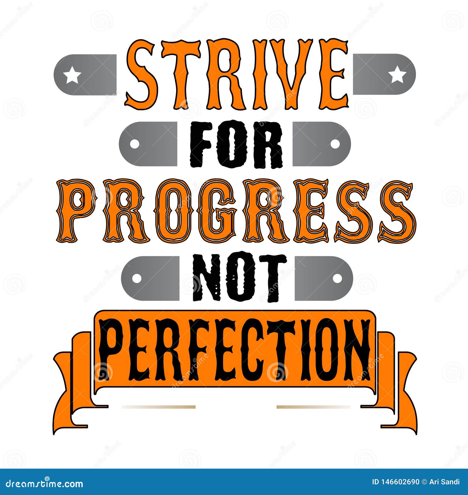 Strive for Progress Not Perfection. Motivational Quote Good for Print ...