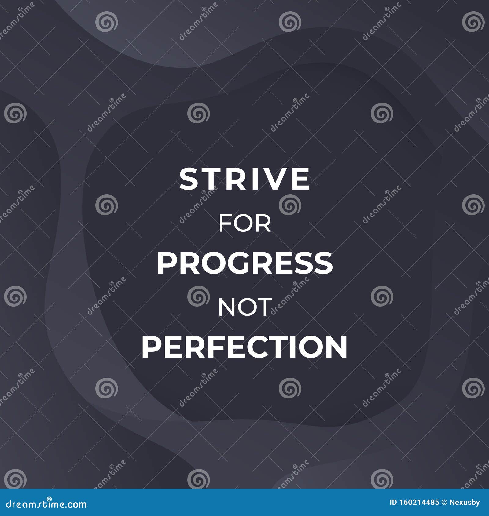 Strive for Progress Not Perfection, Vector Poster Stock Vector ...