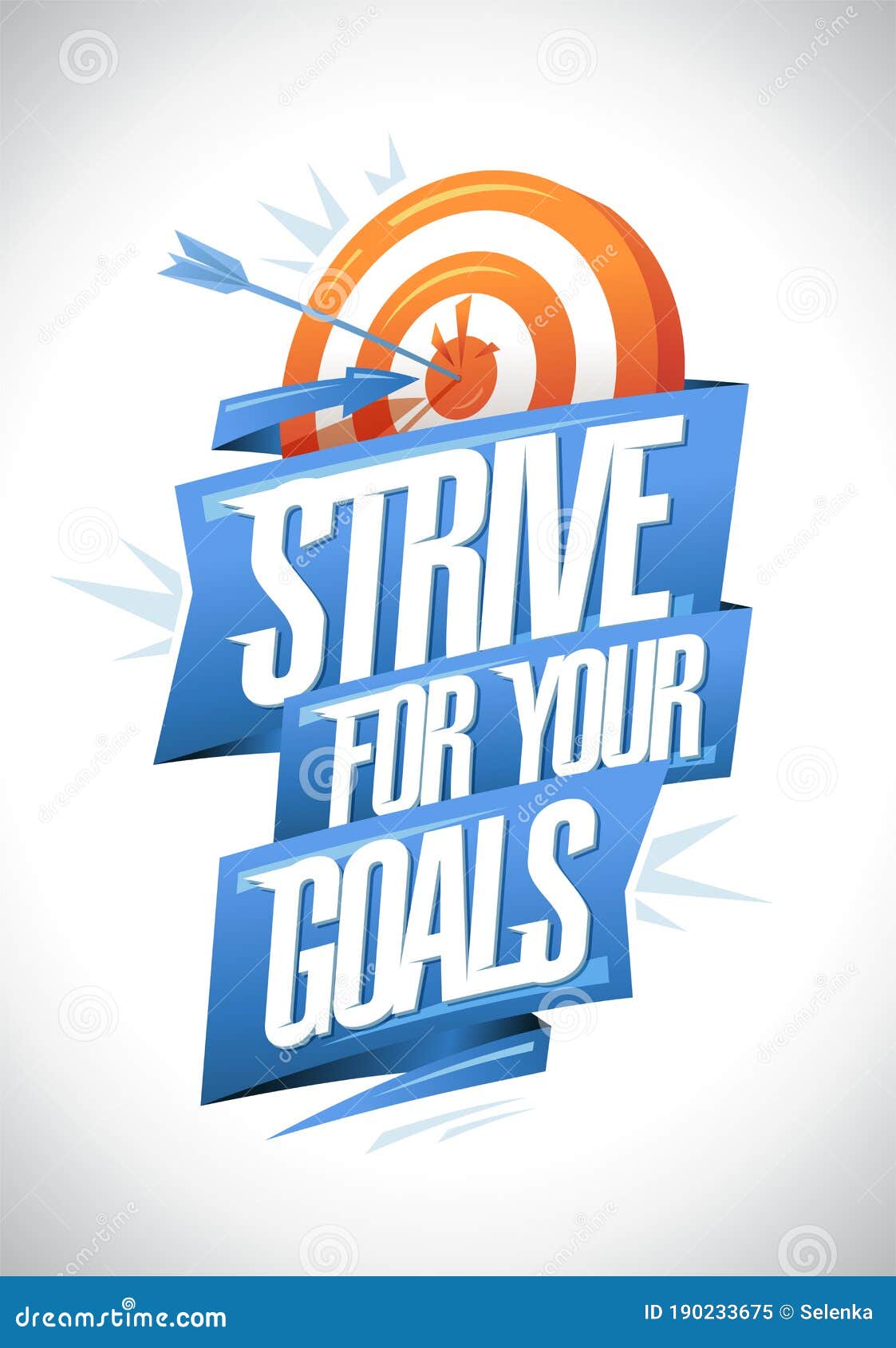 Strive for Your Goals - Motivational Poster with Target Stock Vector ...
