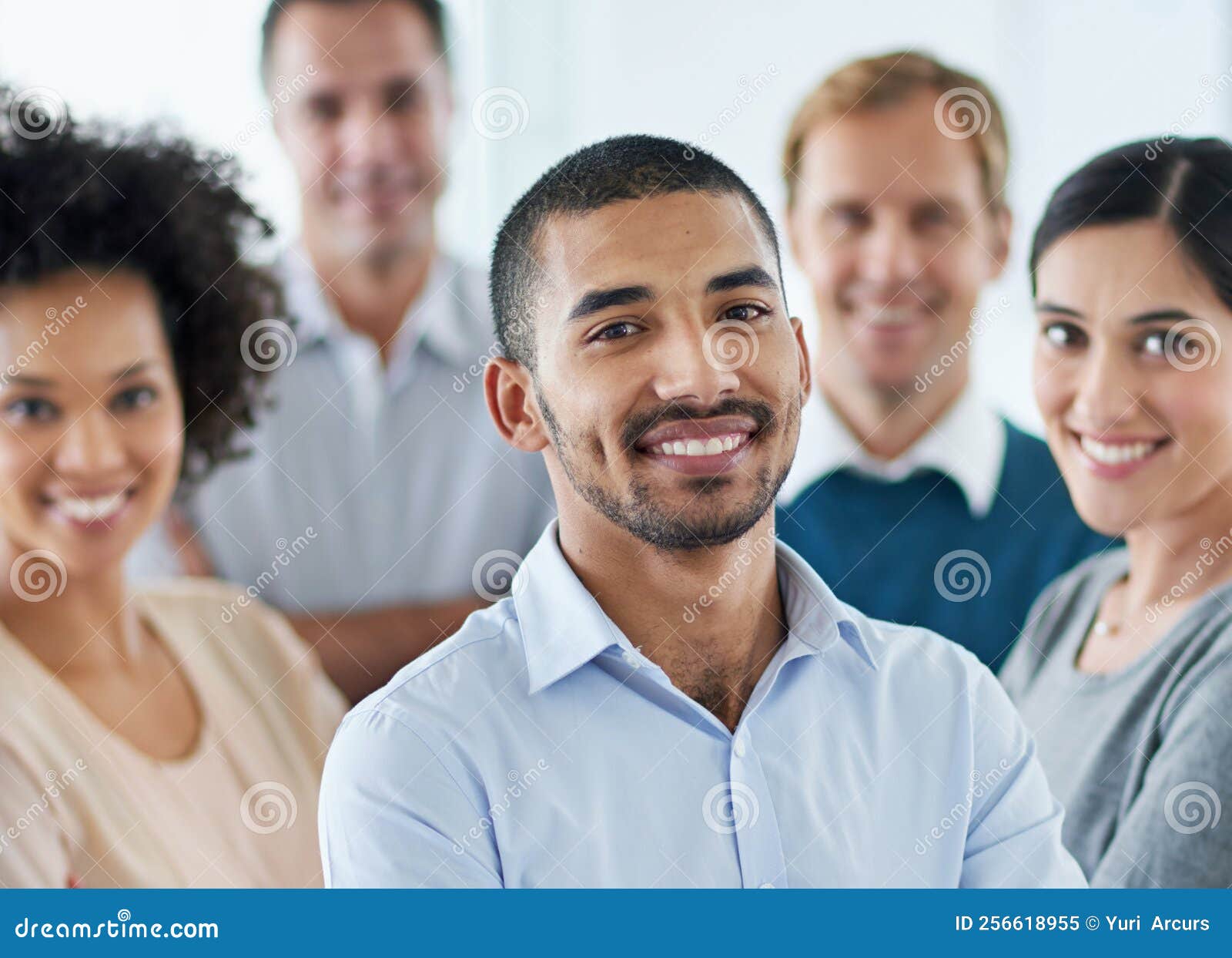 Striving for Success. Portrait of a Group of Diverse Colleagues ...