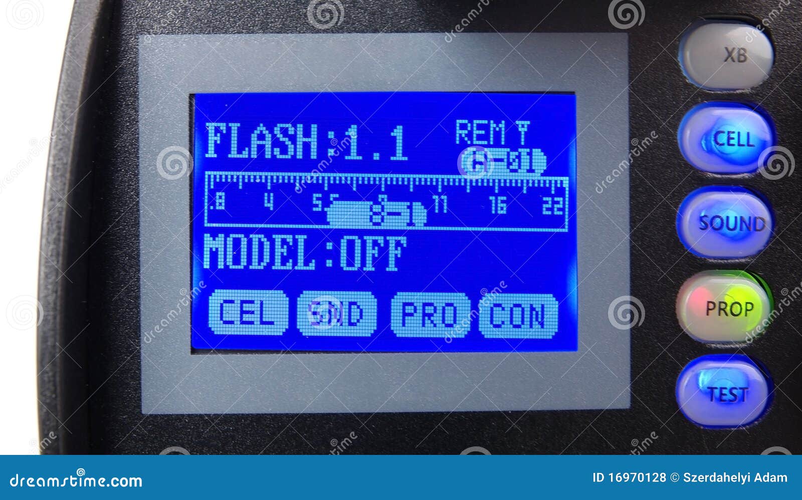 Strobe display stock photo. Image of indoors, blue, button - 16970128
