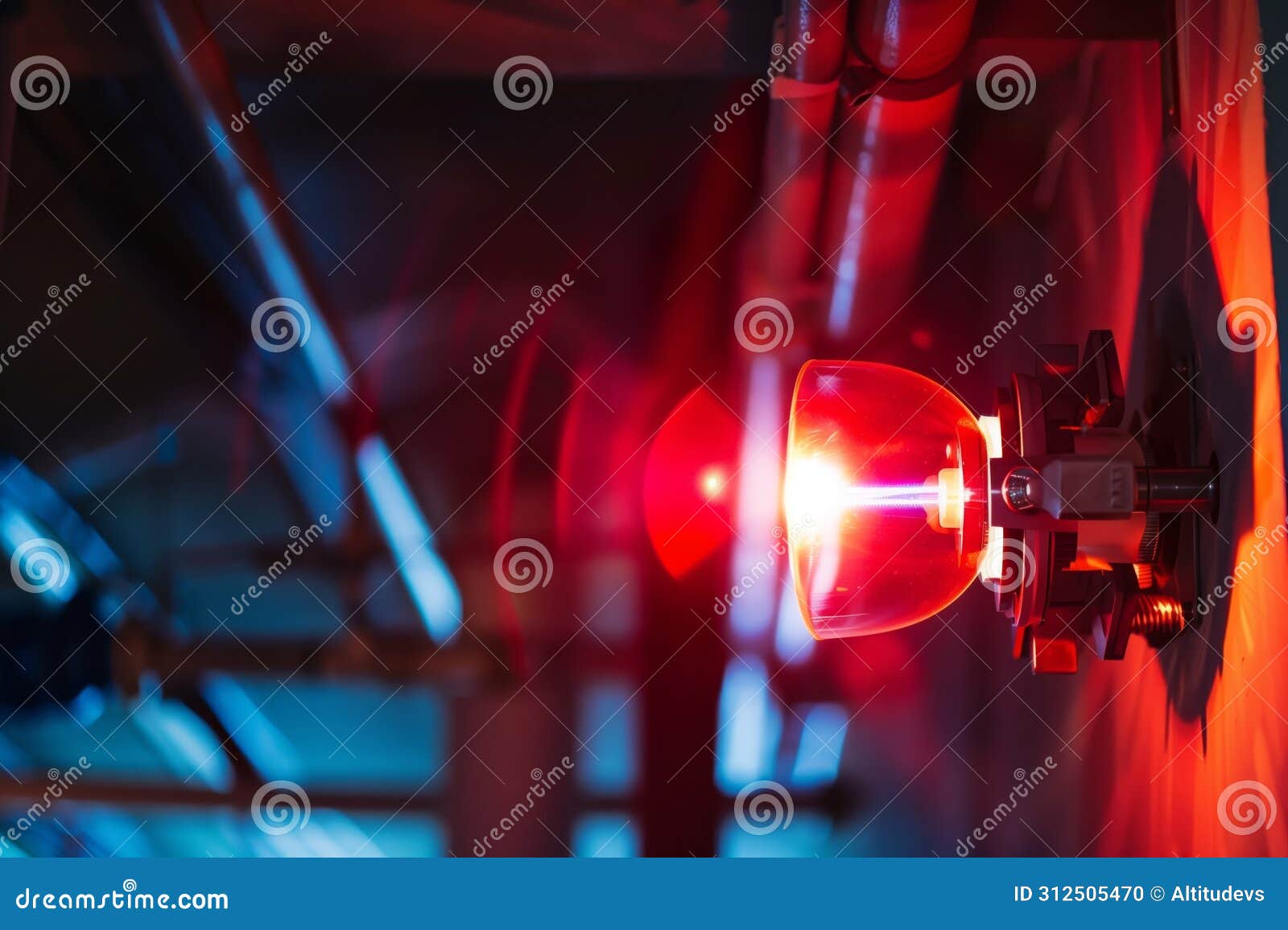 Strobe Light Flashing during Fire Alarm System Demonstration Stock ...