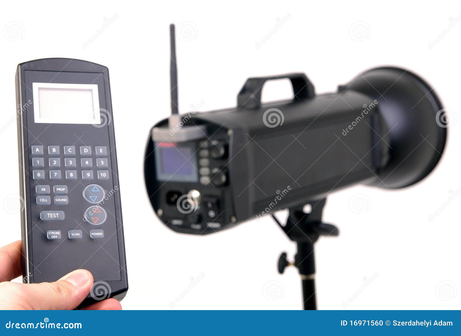 Strobe with remote control stock photo. Image of bright - 16971560